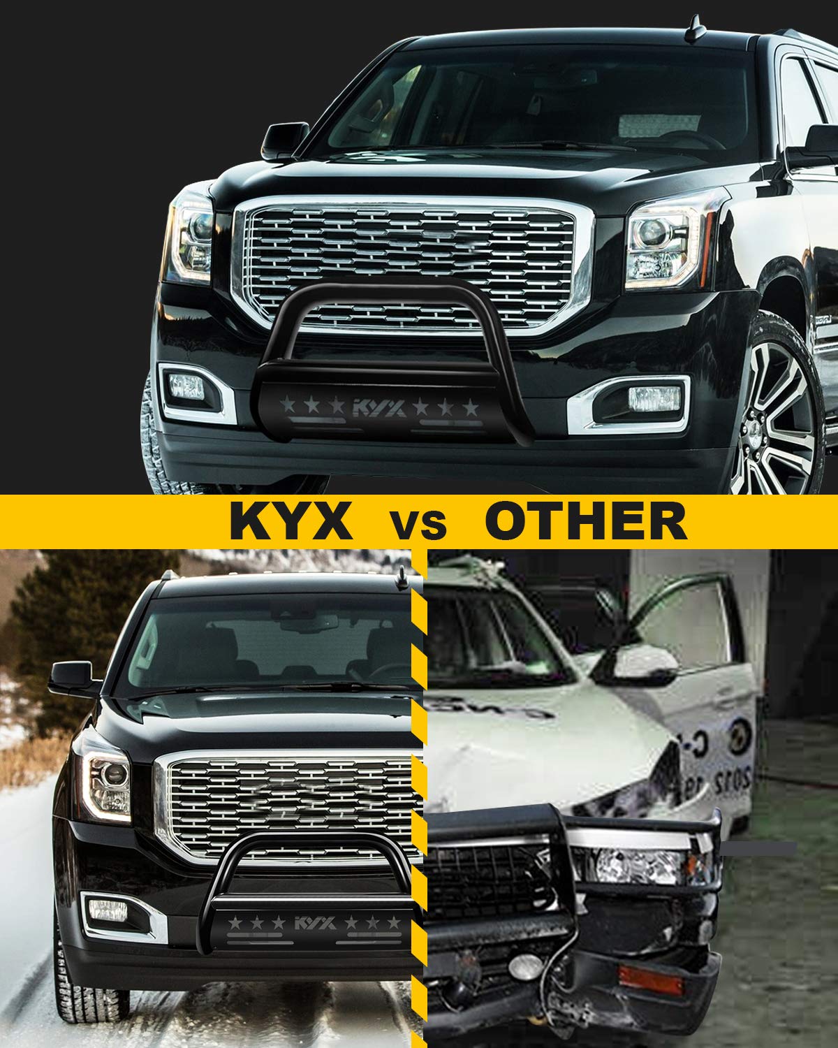 Buy KYX Bull Bar for 2007-2018 Chevy Silverado 1500/ GMC Sierra 1500 ...