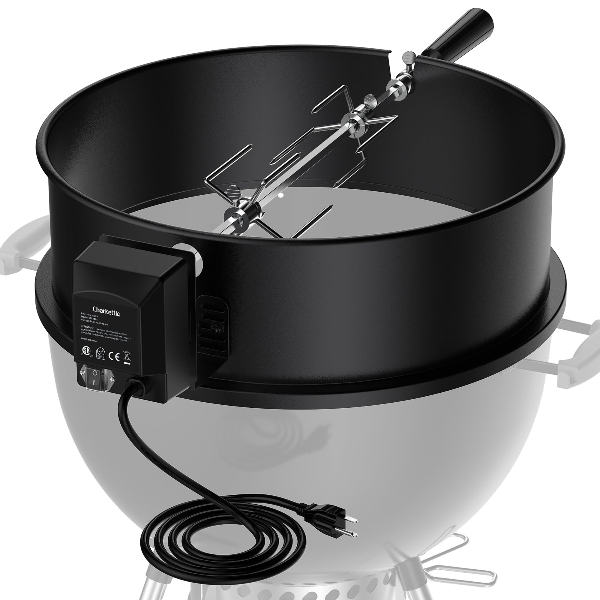 Amazon.com : Charkettle Rotisserie Ring Kit Compatiable with Weber 18 ...
