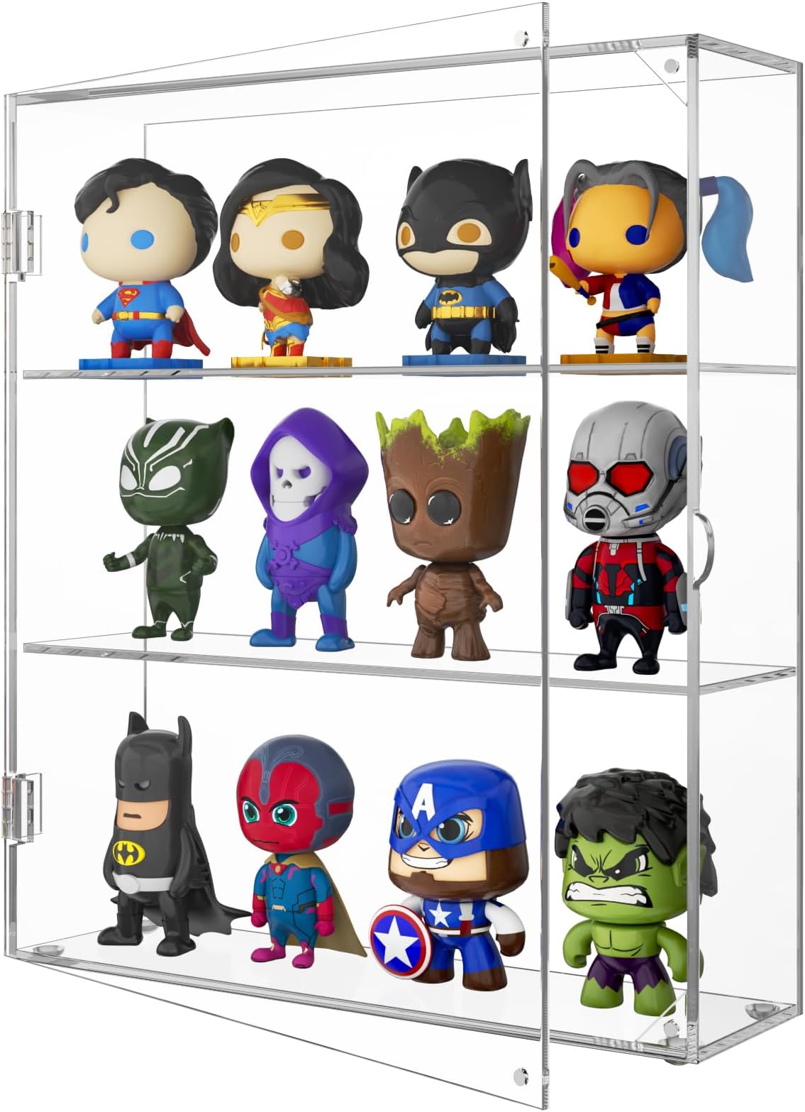 Amazon.com: HOMCOM 5-Tier Display Cabinet, Glass Display Case with 2 ...