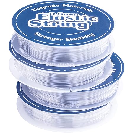 Stretchy String for Bracelets, Cridoz 5 Rolls Clear Elastic String ...