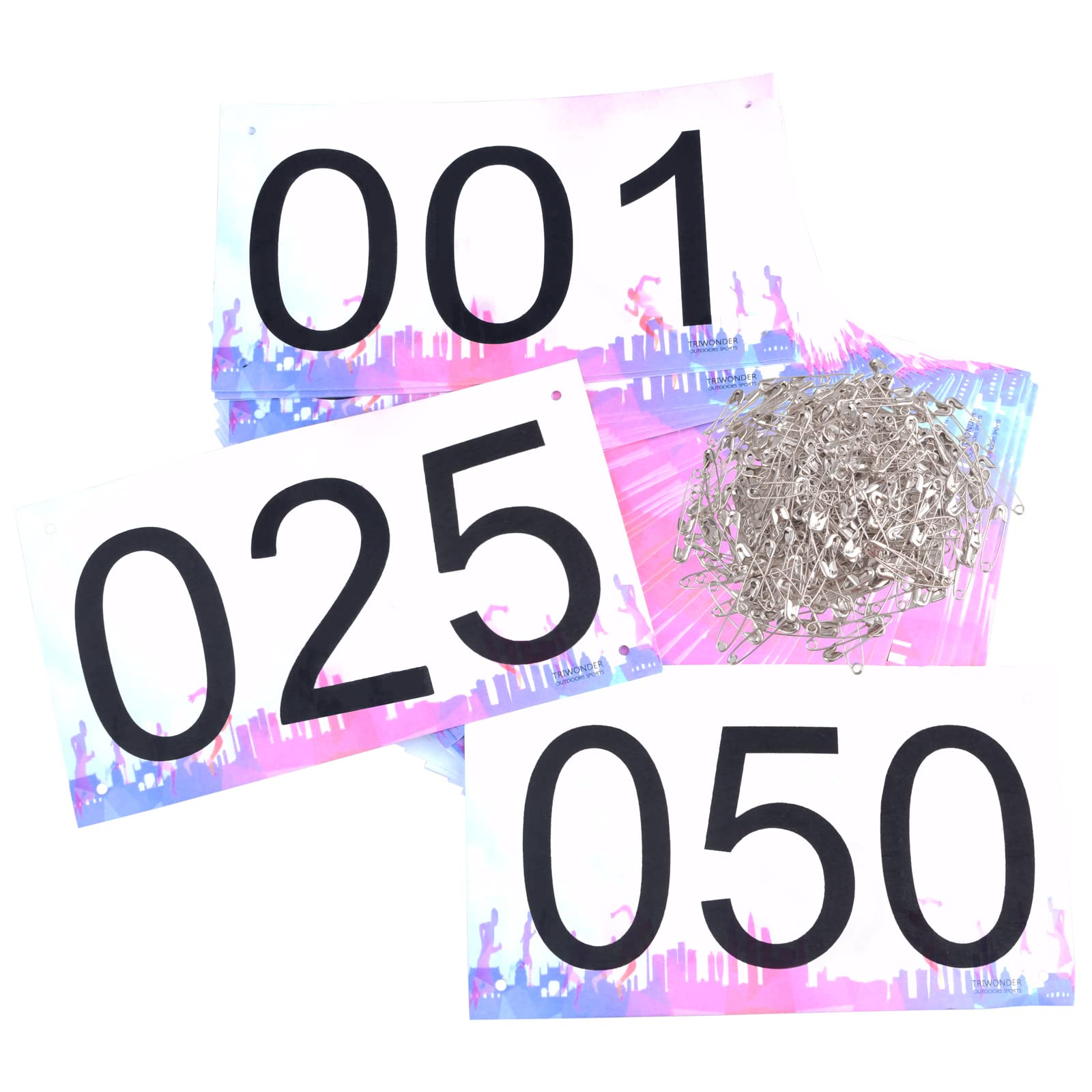 Tryout Numbers For Sports PATIKIL Tearproof Running Bib Numbers 7x6 Inch, 1-100 Wheat Bib Pins ...