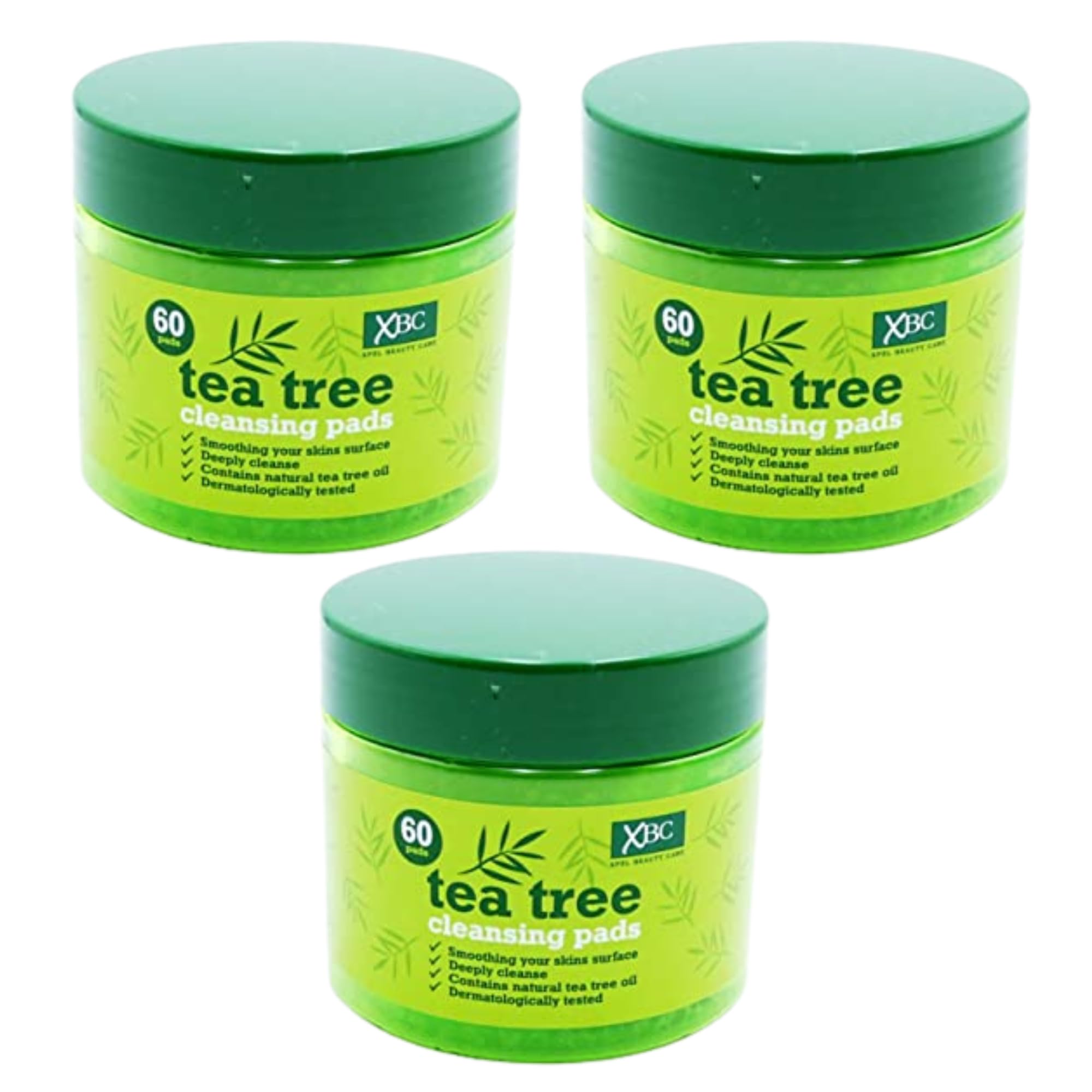 Tea Tree Face Cleansing Pads (3 Pack) - 60 Count (180 in Total) - Deep ...