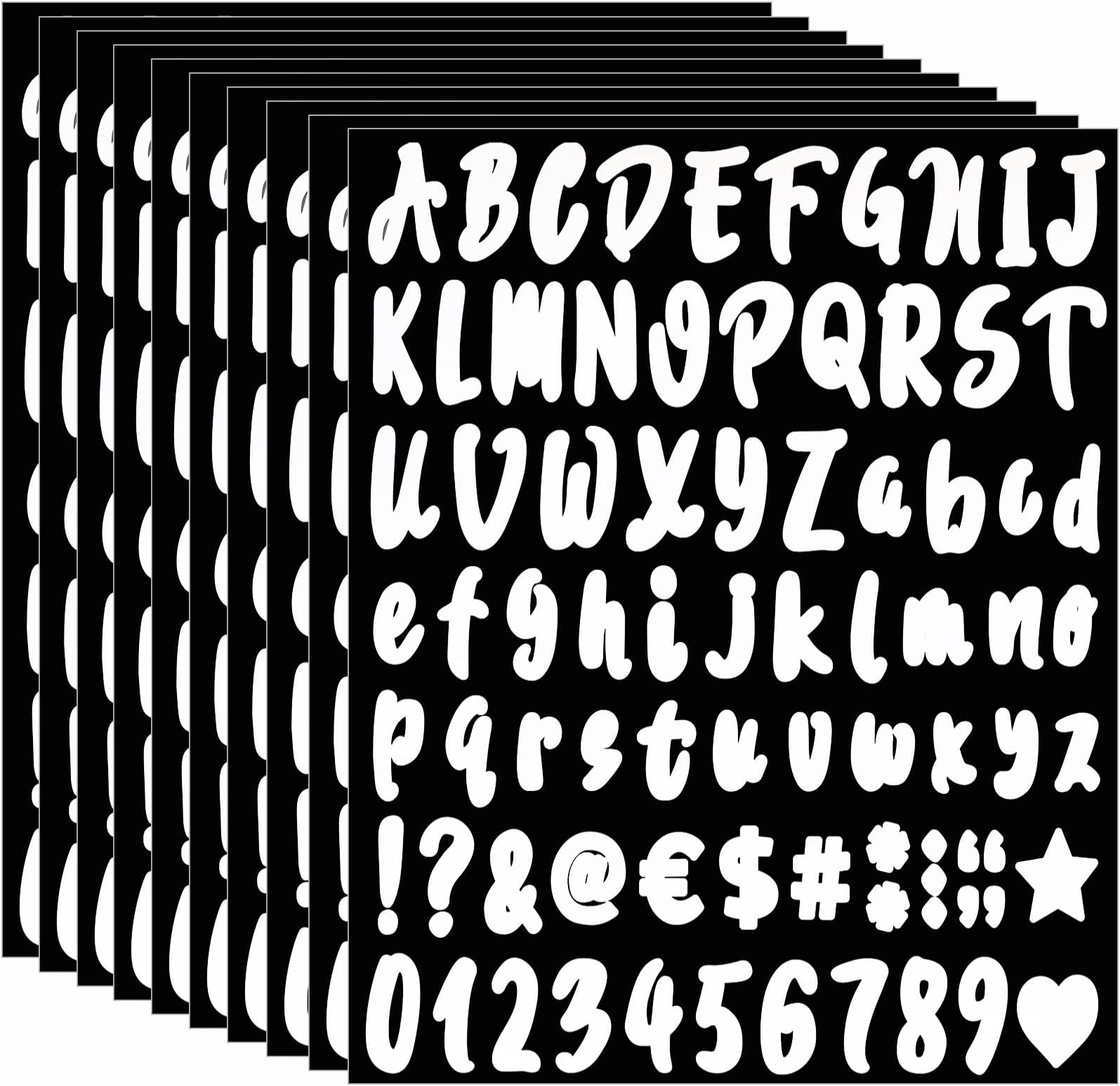 Amazon.com : Waynoda 810 Pieces 10 Sheets Self-Adhesive Glitter letter ...