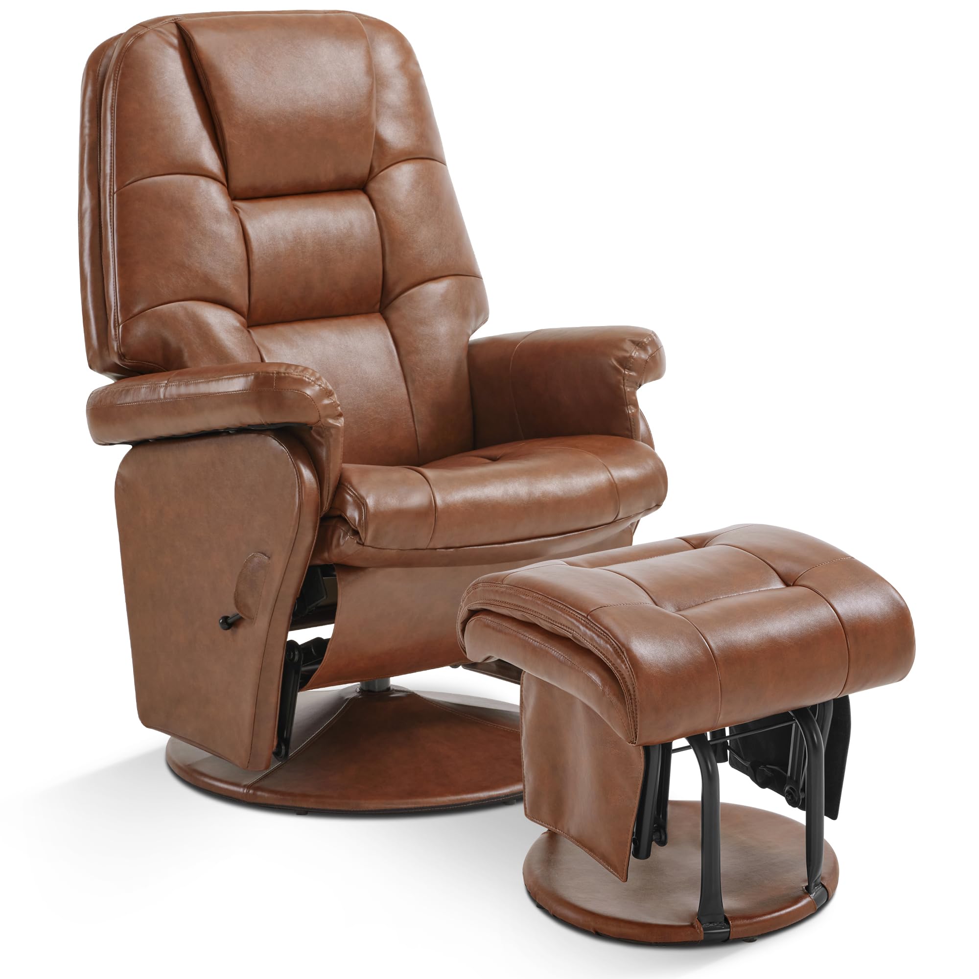 Amazon.com: MCombo Swivel Glider Recliner with Ottoman, Reclining Chair ...