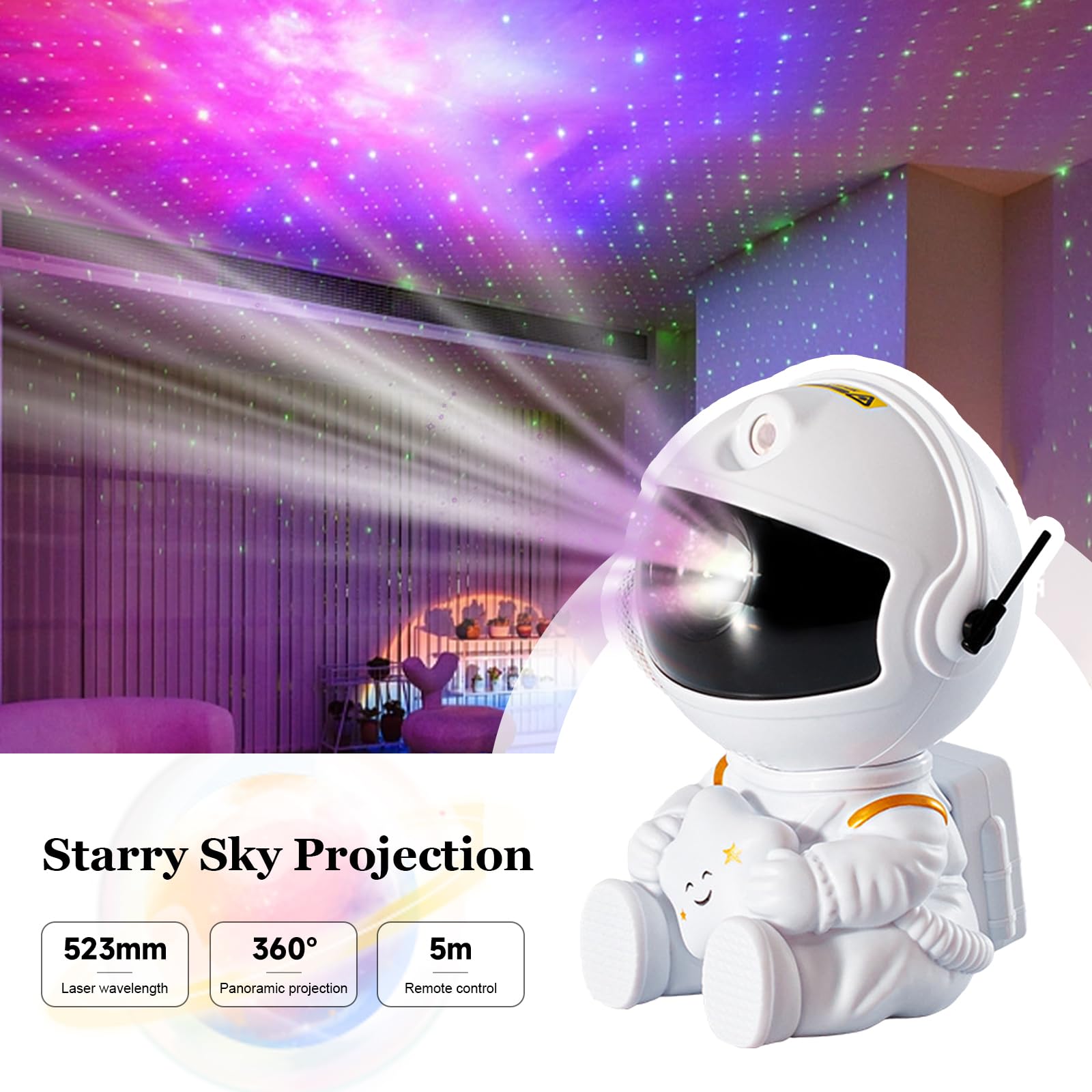 Snapklik.com : WEMAR Astronaut Galaxy Projector