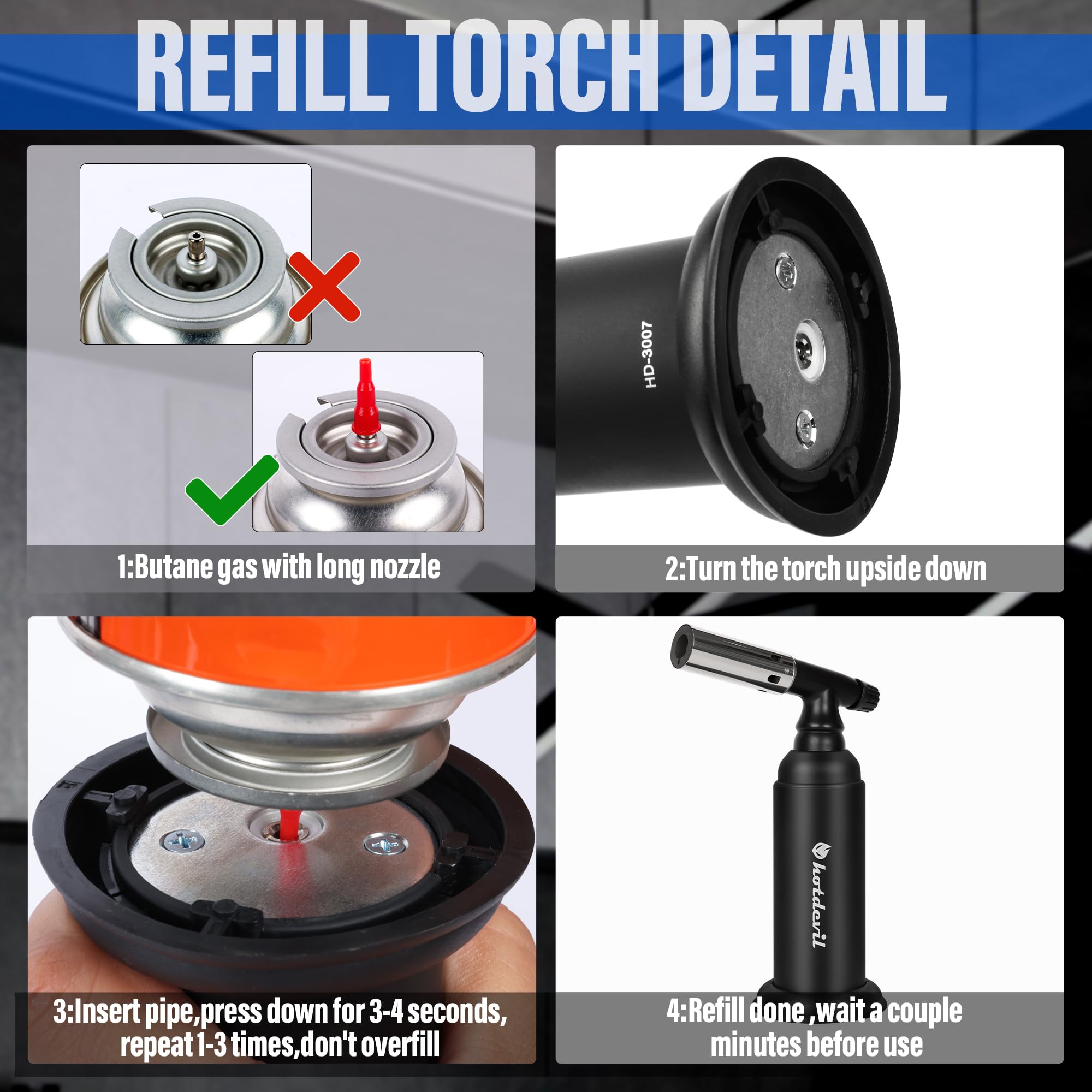 Snapklik.com : Hotdevil 20g Big Butane Torch Refillable Soldering ...