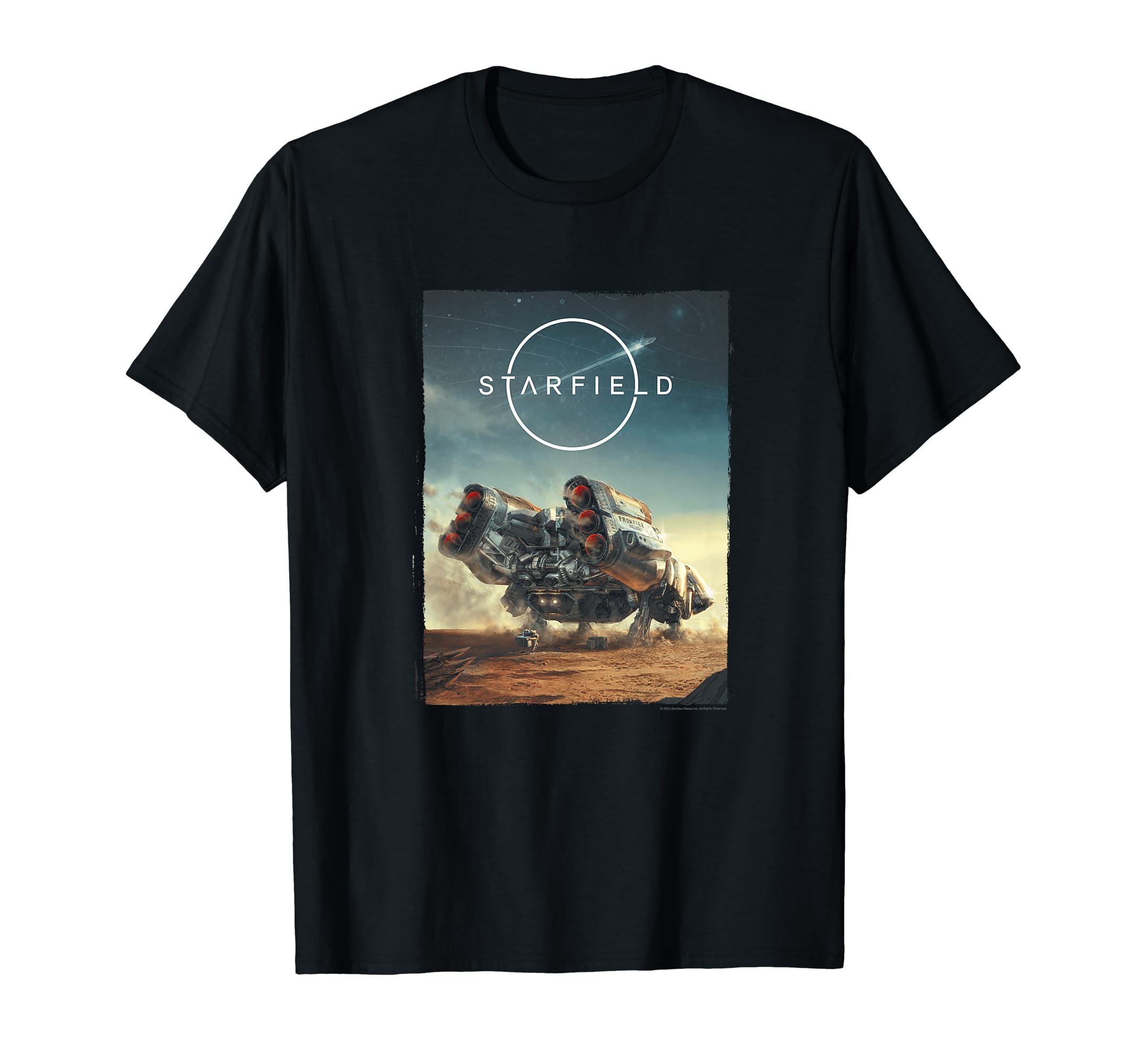 Amazon.com: Ripple Junction x Starfield Spaceship Frontier Video Game T-Shirt : Clothing, Shoes ...