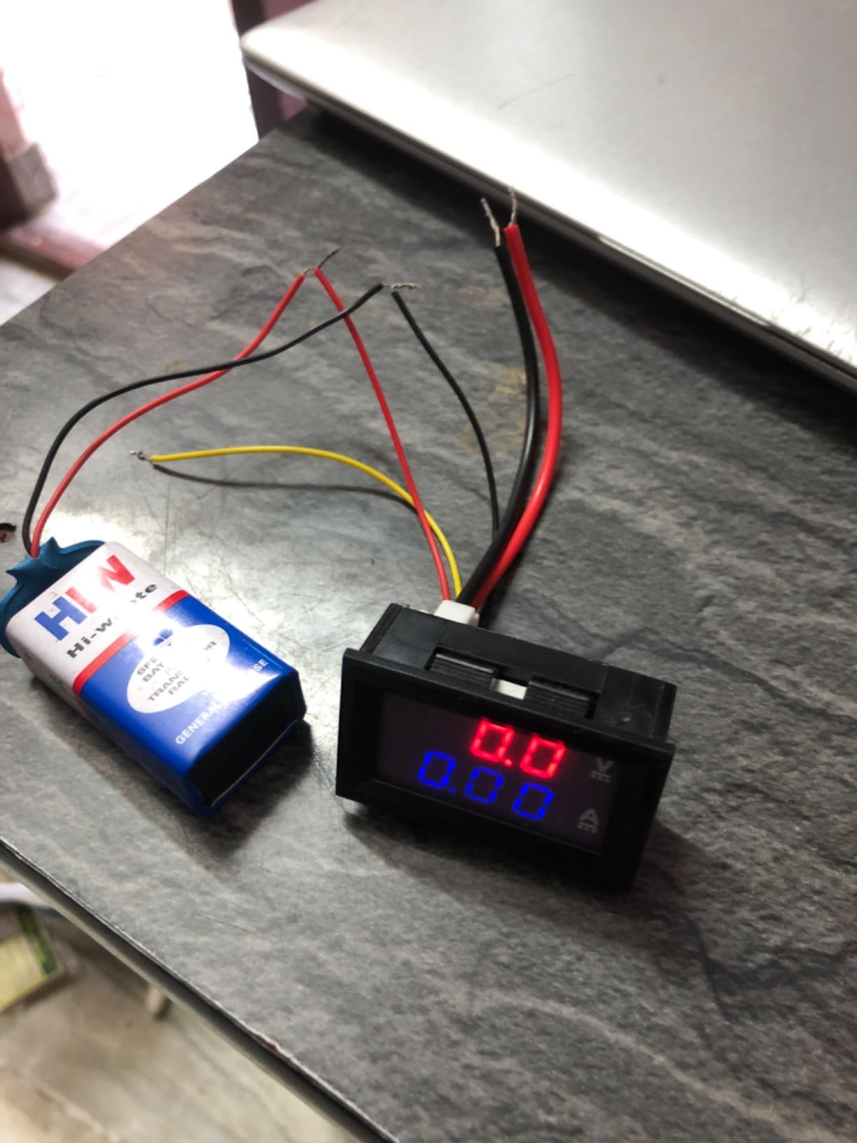 PGSA2Z Dual Digital Voltmeter Ammeter - Red-Blue LED Display - DC 100V ...