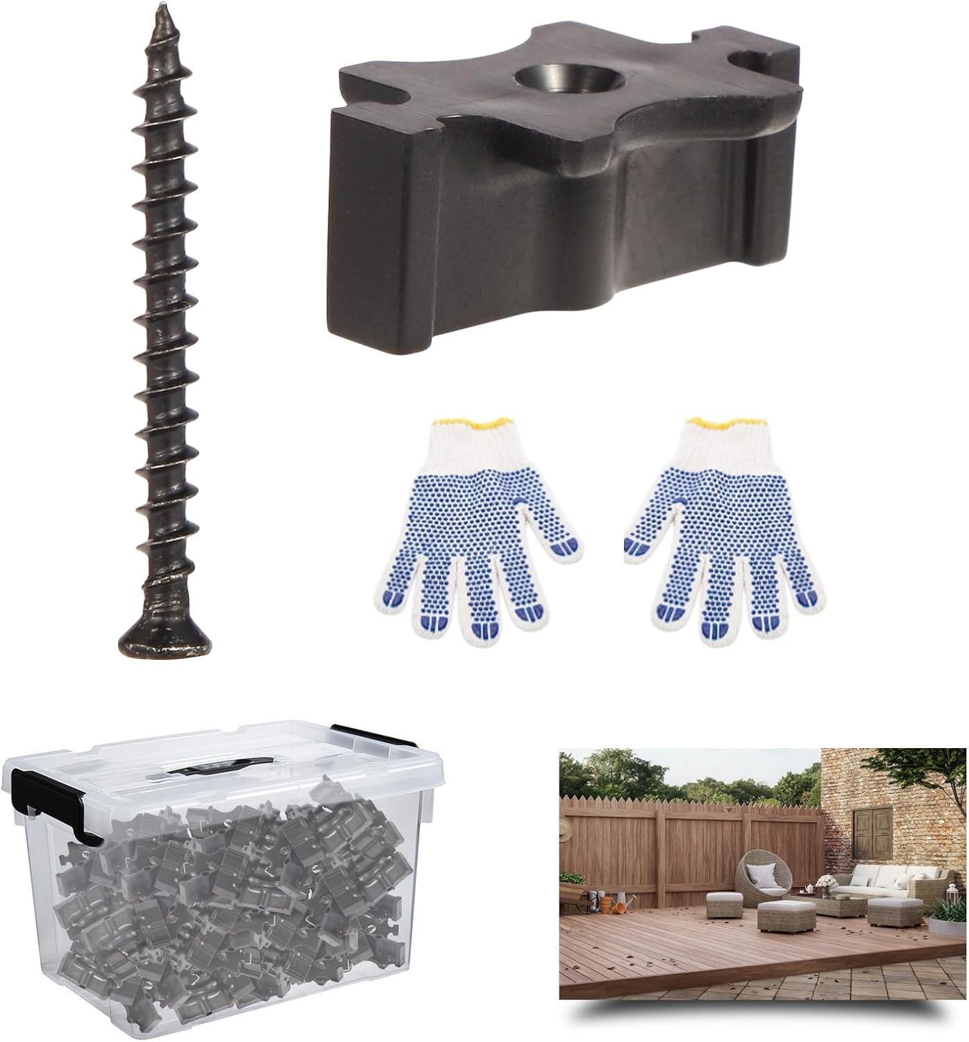 Amazon.com: 1000 Pack of Fasteners Plastic Clips for Deck Boards Hidden ...