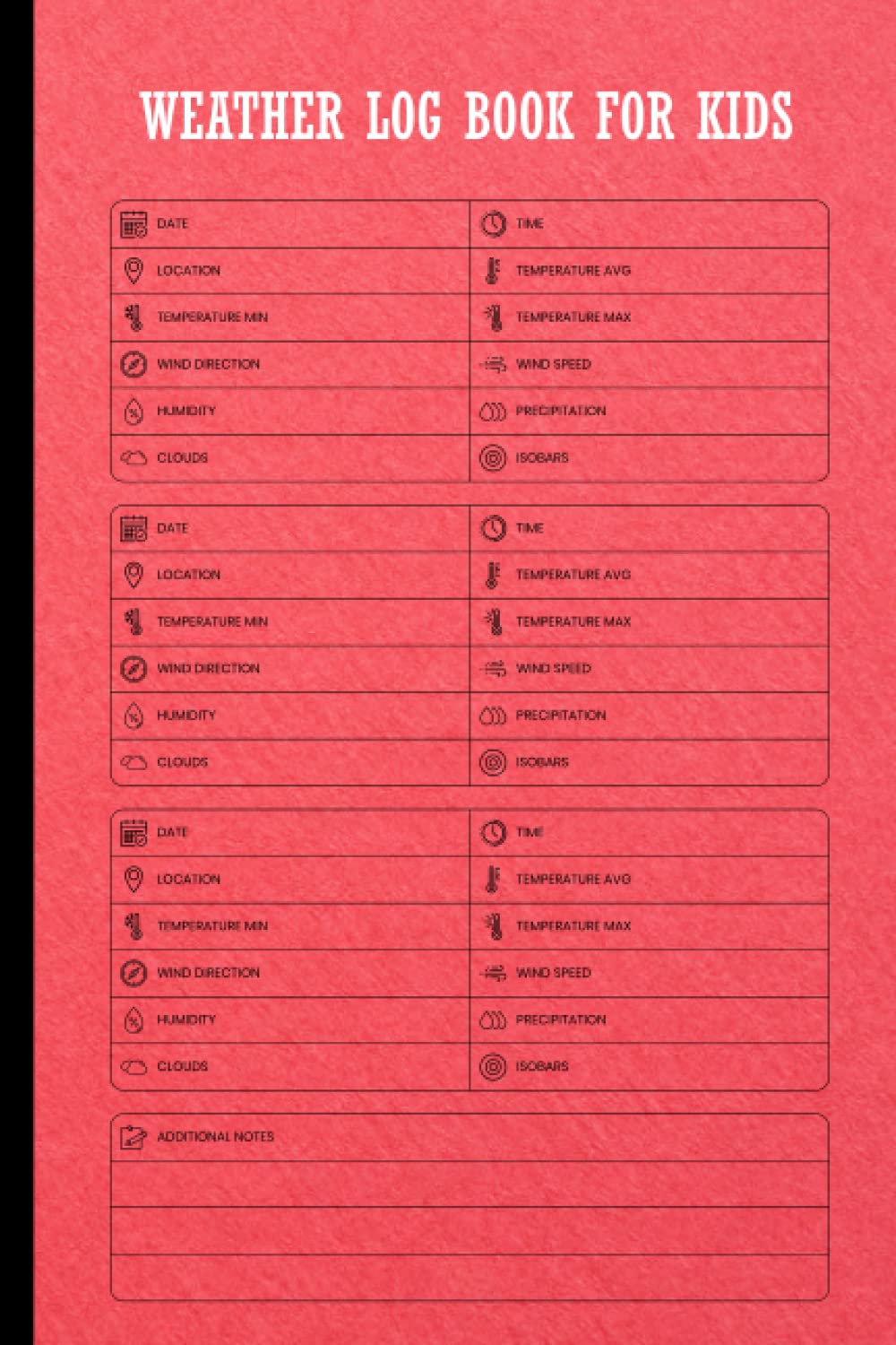 WEATHER LOG BOOK FOR KIDS: Kids weather book, Weather Watchers Log Book ...