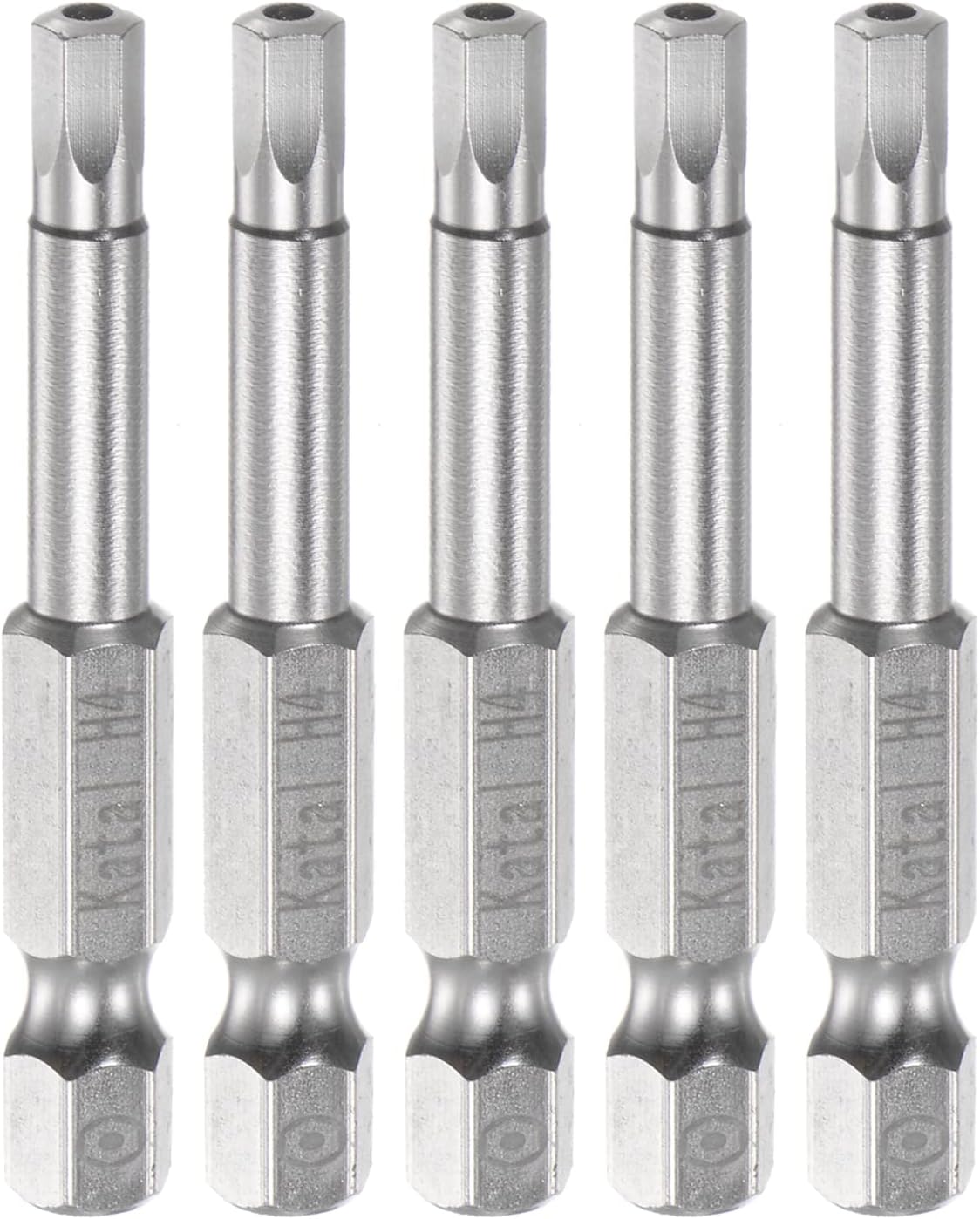 sourcing map 5pcs H4 Hex Screwdriver Bit 1/4" Hex Shank 2" Length ...