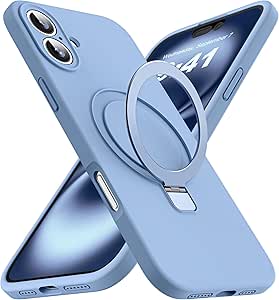 Amazon.com: SKYLMW Designed for iPhone 16 Case with Magnetic Invisible Stand Compatible with Mag ...