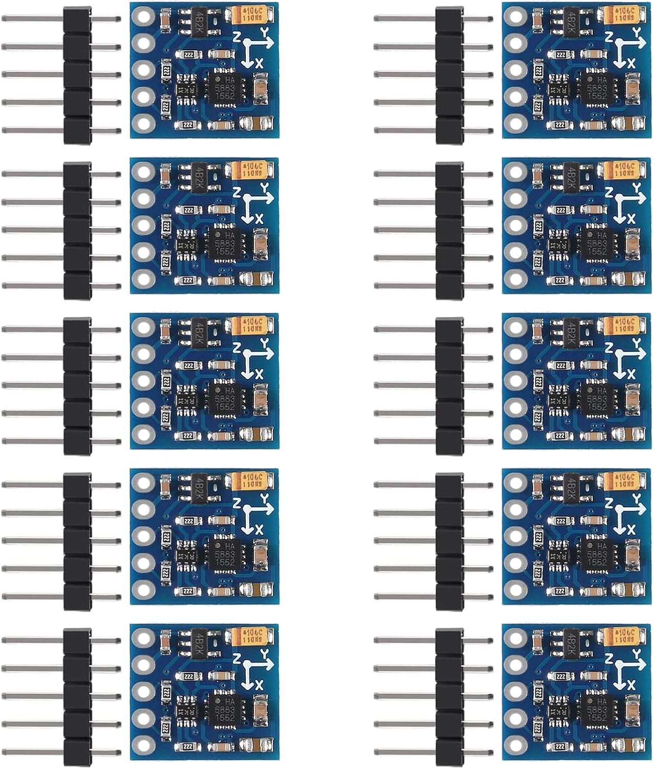 Amazon.com: DIANN 10pcs GY-271 QMC5883L 3 Axis Compass Magnetometer ...