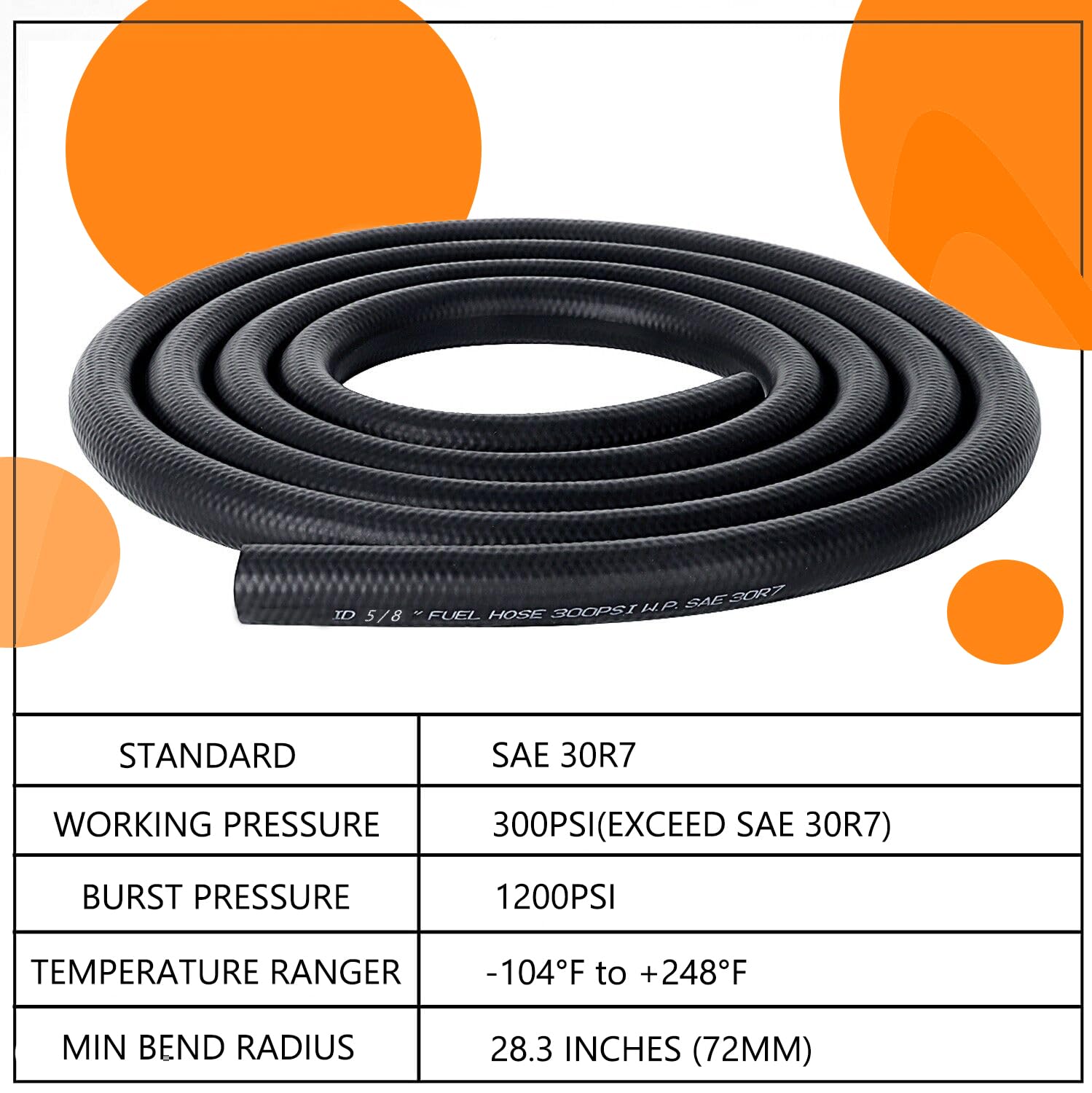 Snapklik.com : 5/8 Fuel Fuel Injection Hose Line Push Lock NBR Rubber ...