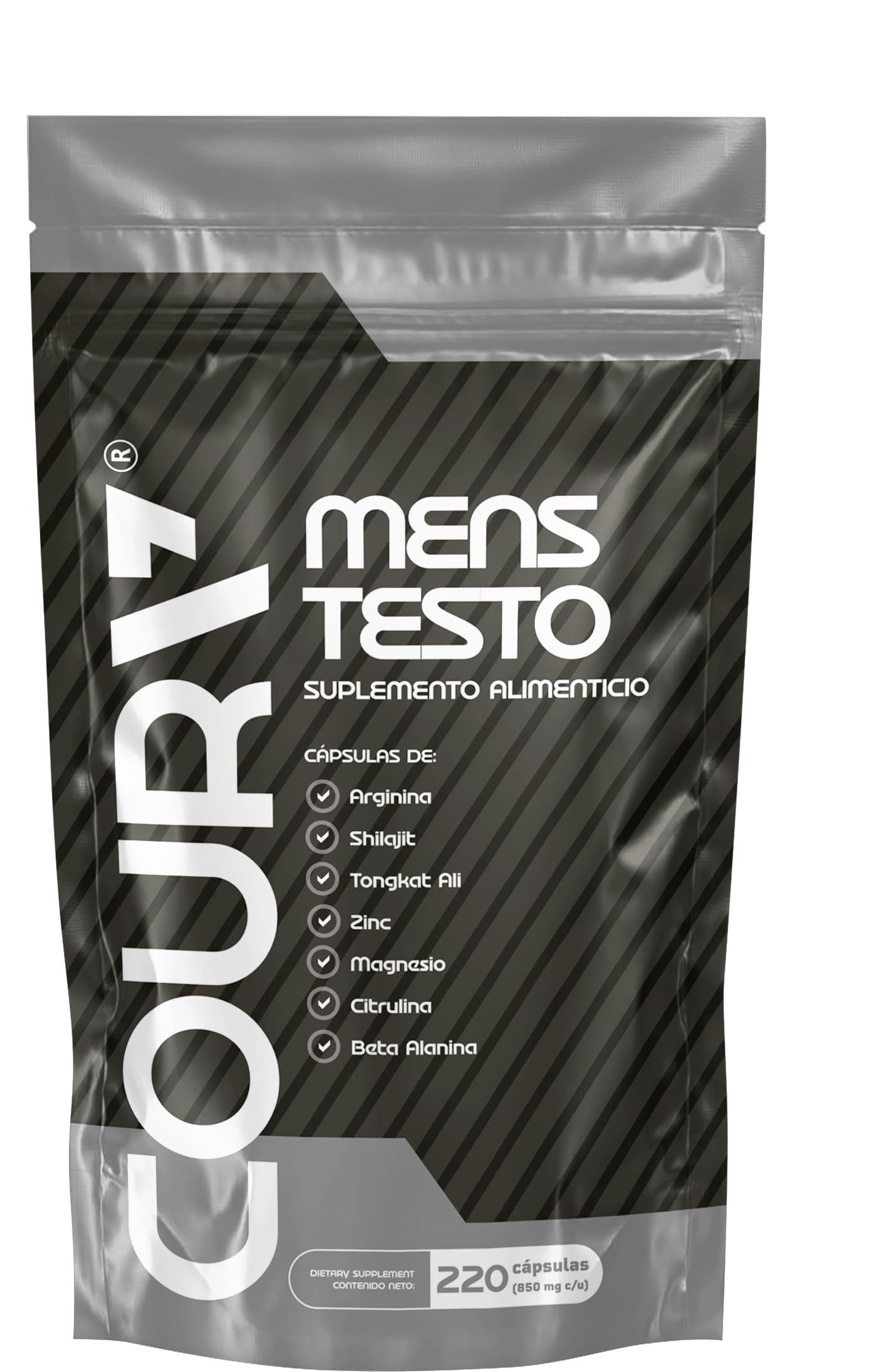 COURA Mens Testo - 220 Cápsulas 55 Porciones - Vitaminas para Hombre ...