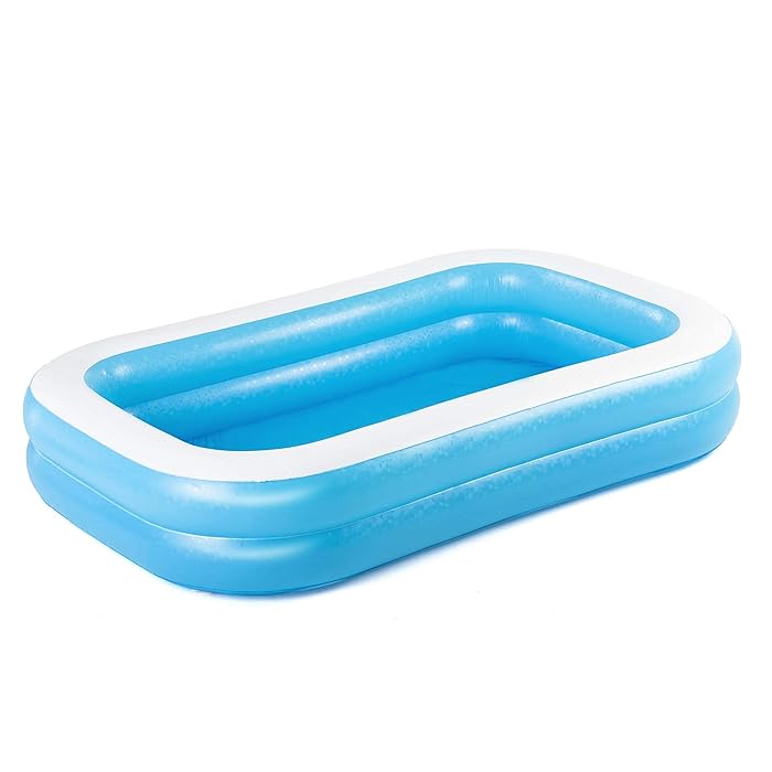 Buy Bestway 54006 Family Rectangular Inflatable Pool, 262 x 175 x 51 cm ...