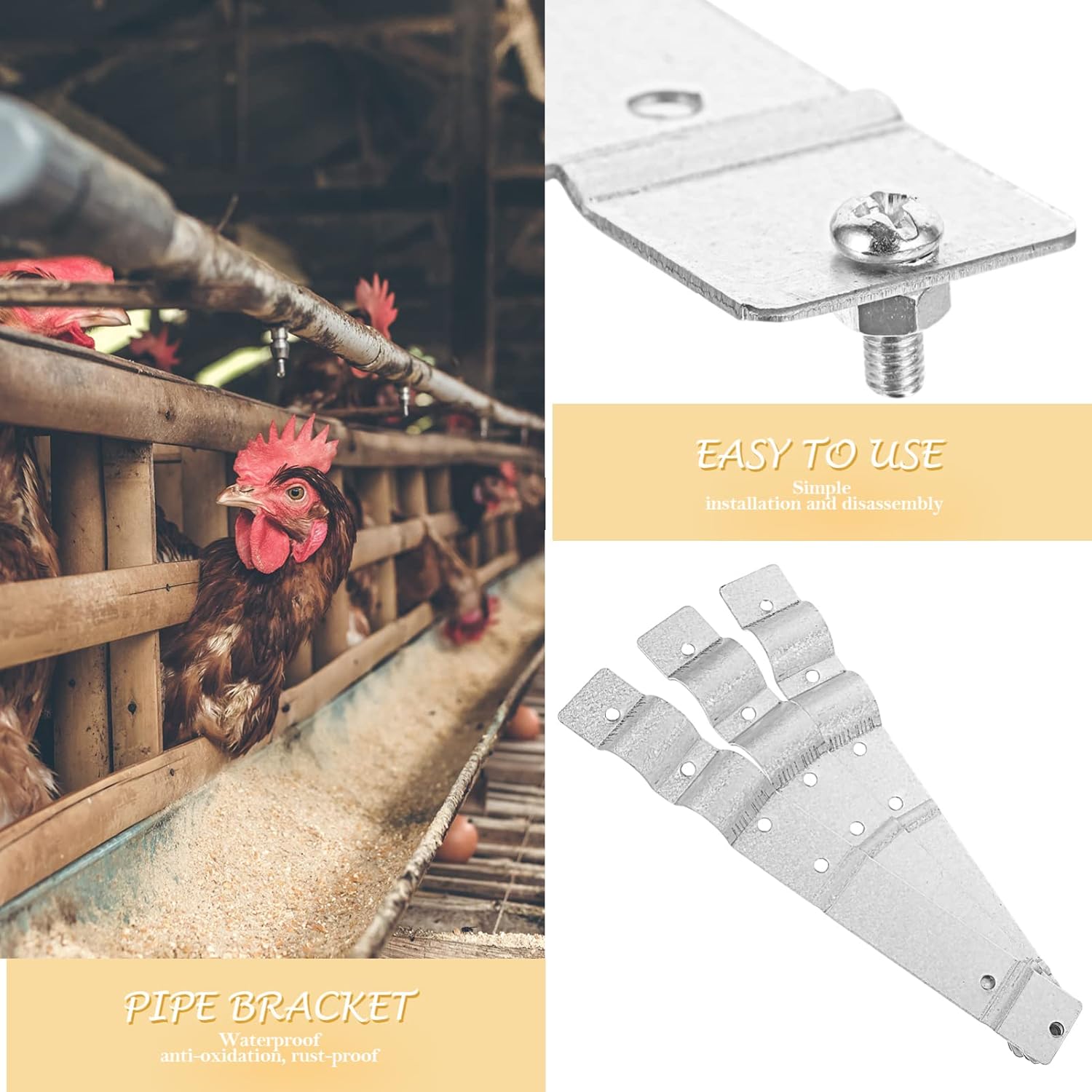 Buy Tube Strap Tension Clip Bracket: Stainless Steel Pipe Clamp Farm ...