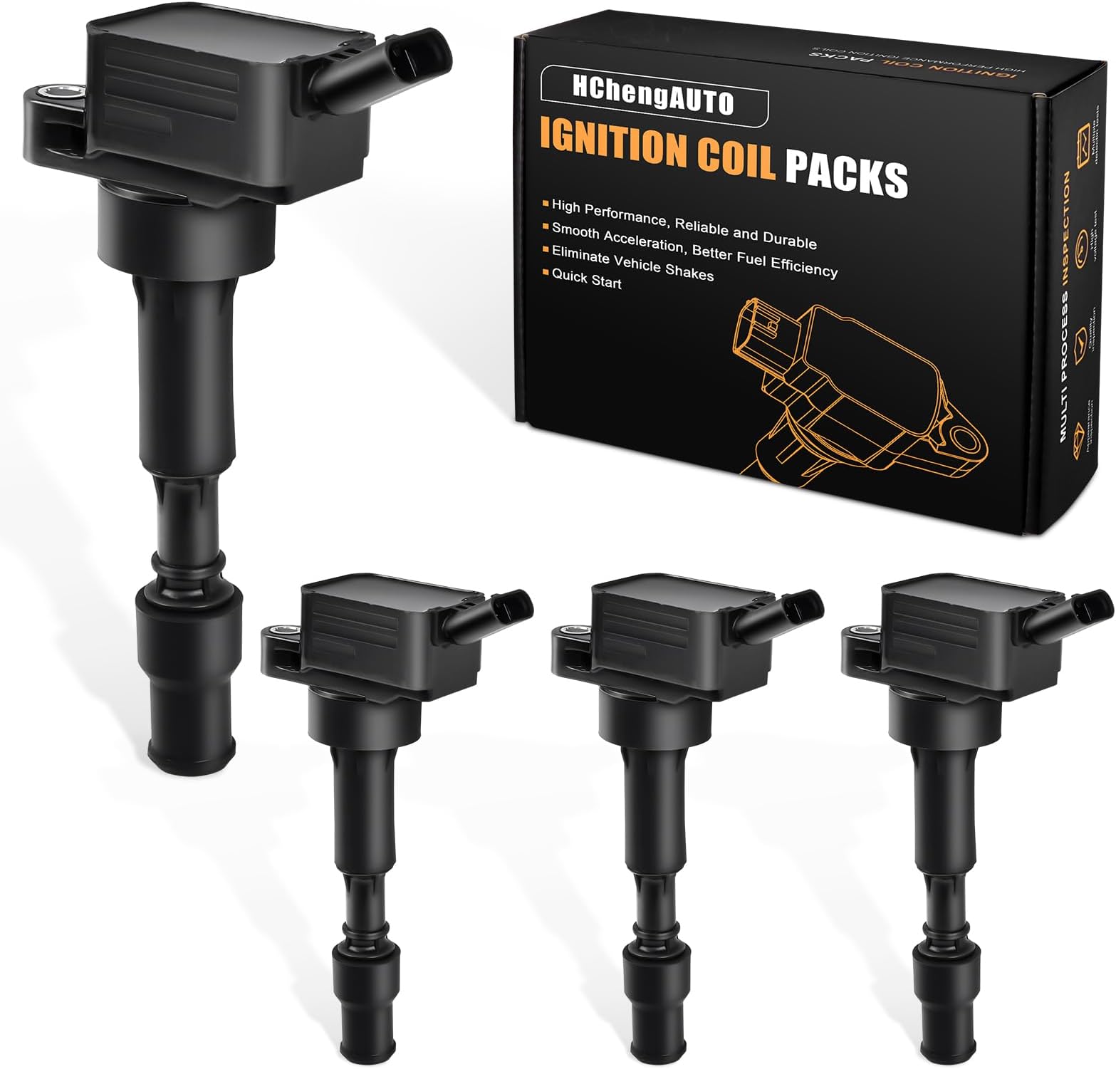 Amazon.com: JDMON 4Pcs Ignition Coils Pack and Spark Plug Compatible ...