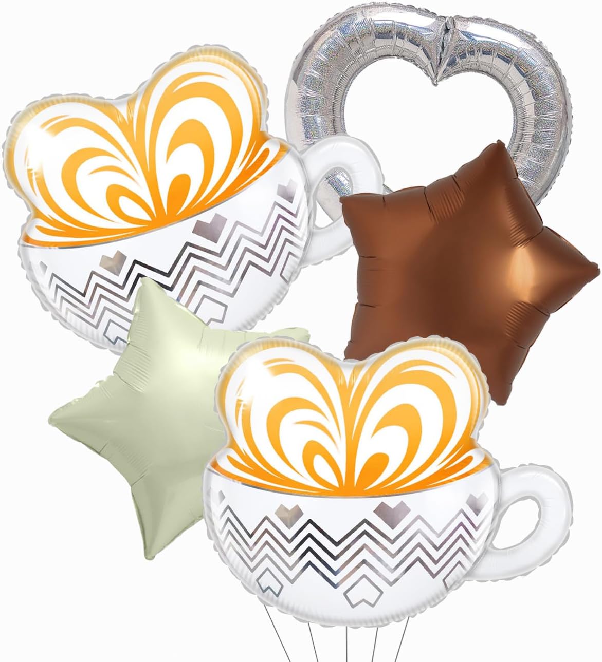 Amazon.com: GeRRiT Latte Coffee Themed Balloons for Party Supplies and ...