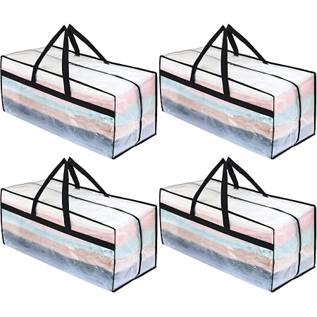 Amazon.com: VENO 4 Pack Heavy Duty Extra Large Clear Moving Bags W ...