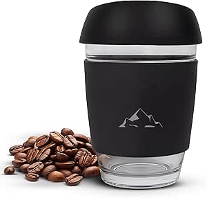 Haven Cup Reusable Coffee Cup Glass 12oz - Durable and Heat Resistant ...