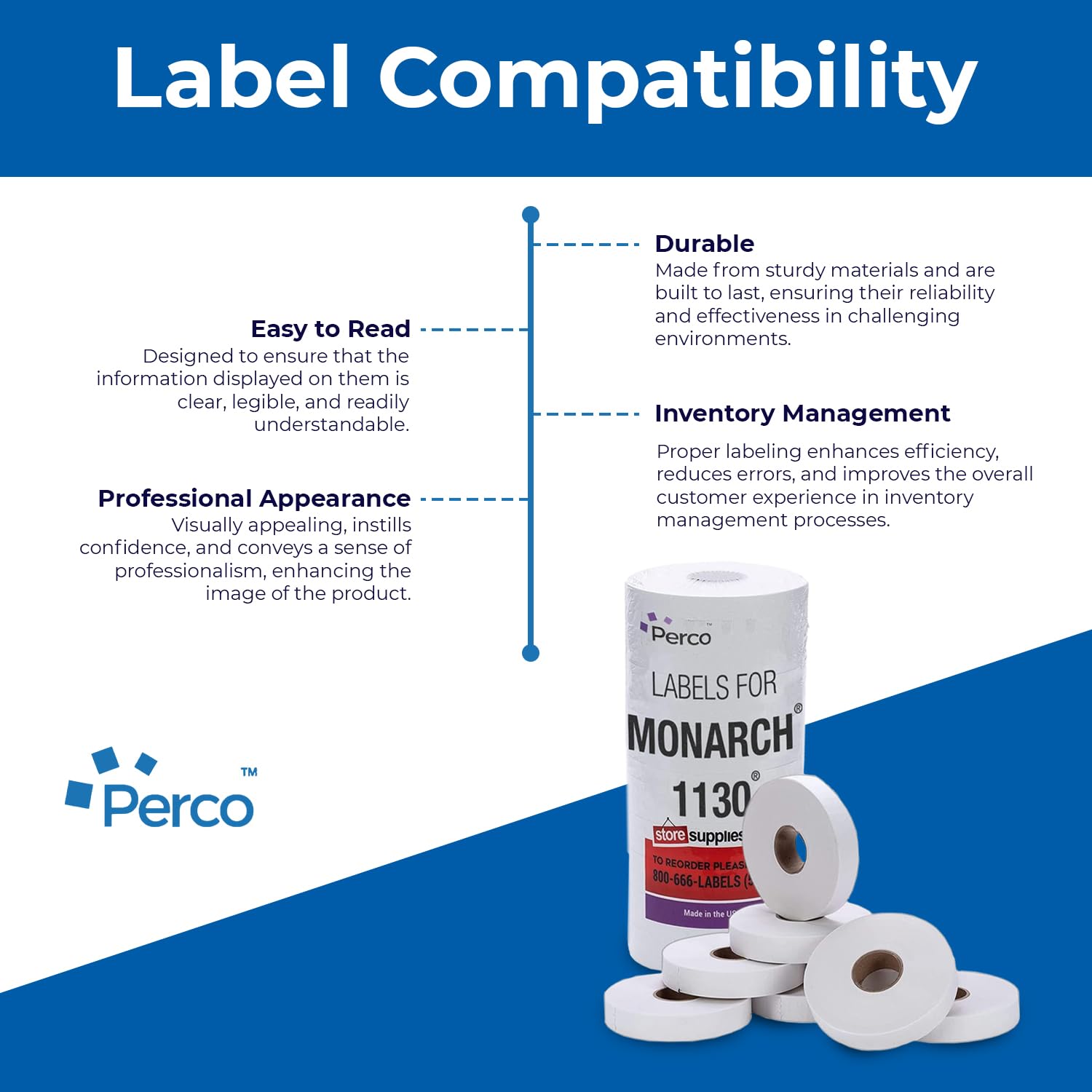 Snapklik.com : Perco White Pricing Labels For Monarch 1130 Price Gun ...