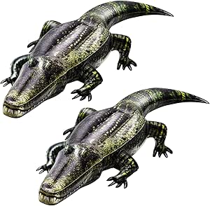 Amazon.com: Liliful 2 Pcs 49 Inch Inflatable Alligator Pool Float ...