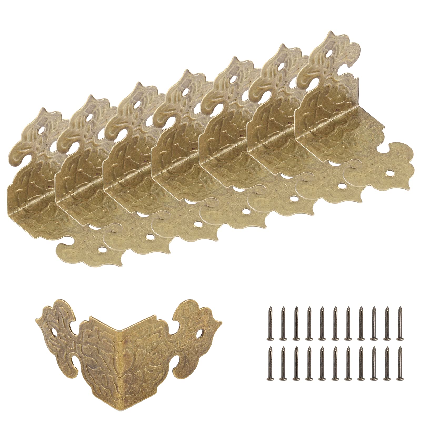 Amazon.com: Auvotuis 20Pcs Antique Corner Protectors Decorative Metal ...