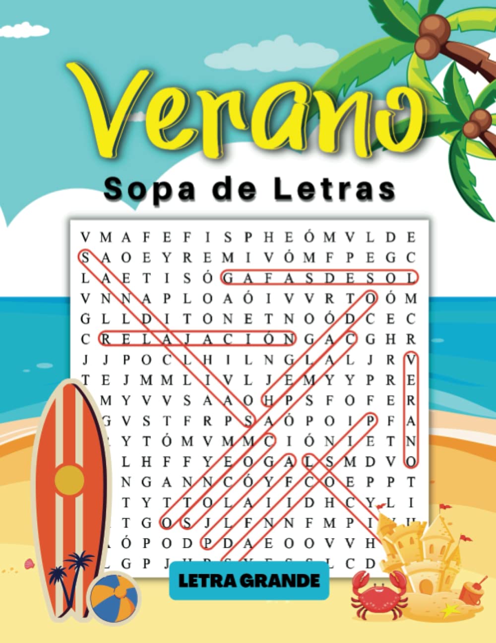 Buy Verano Sopa de Letras para Adultos: 1400 Palabras de Búsqueda en ...