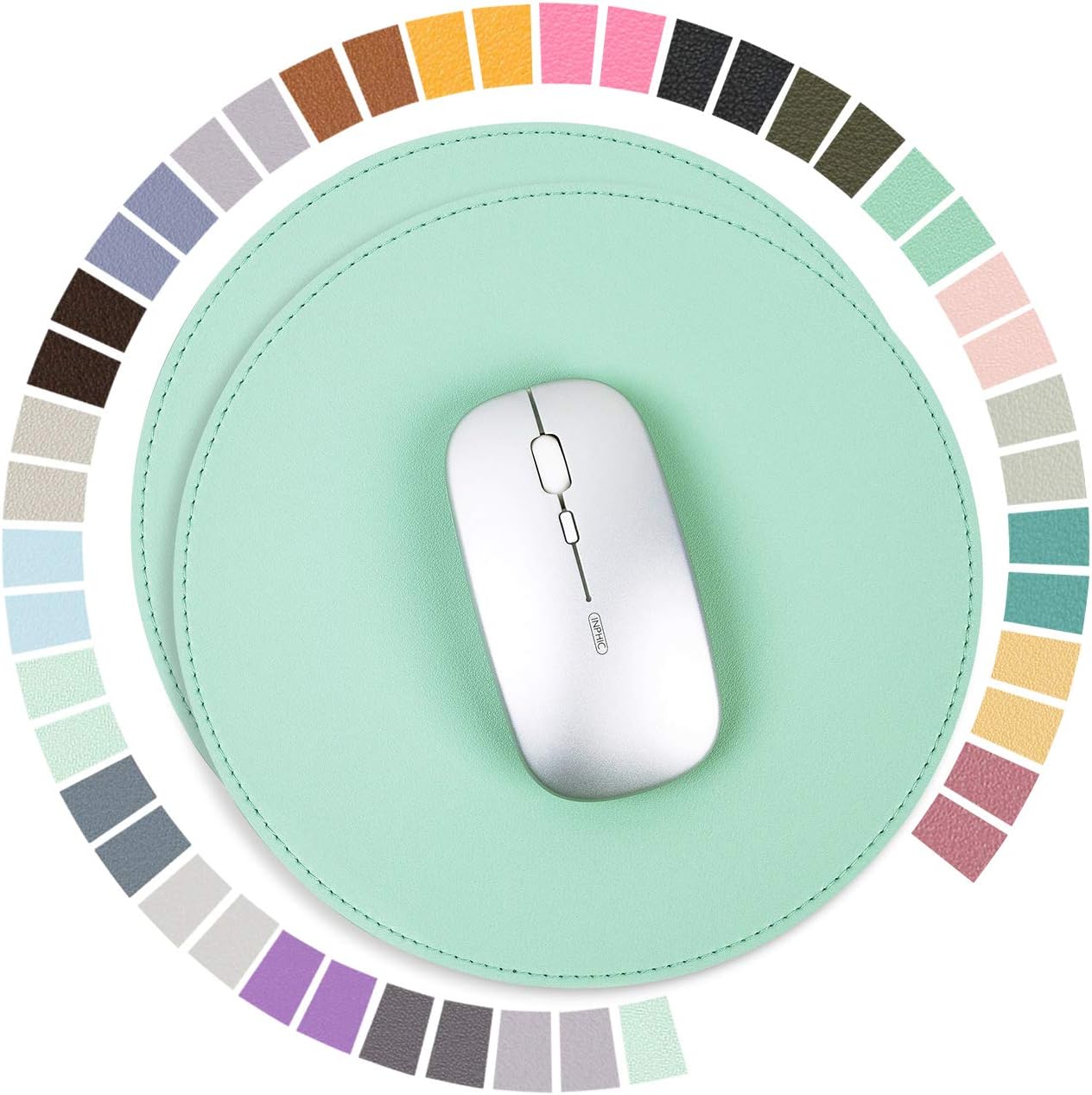 Amazon.com : YSAGi 2 Pack Mouse Pads Ultra Thin Waterproof PVC Leather ...