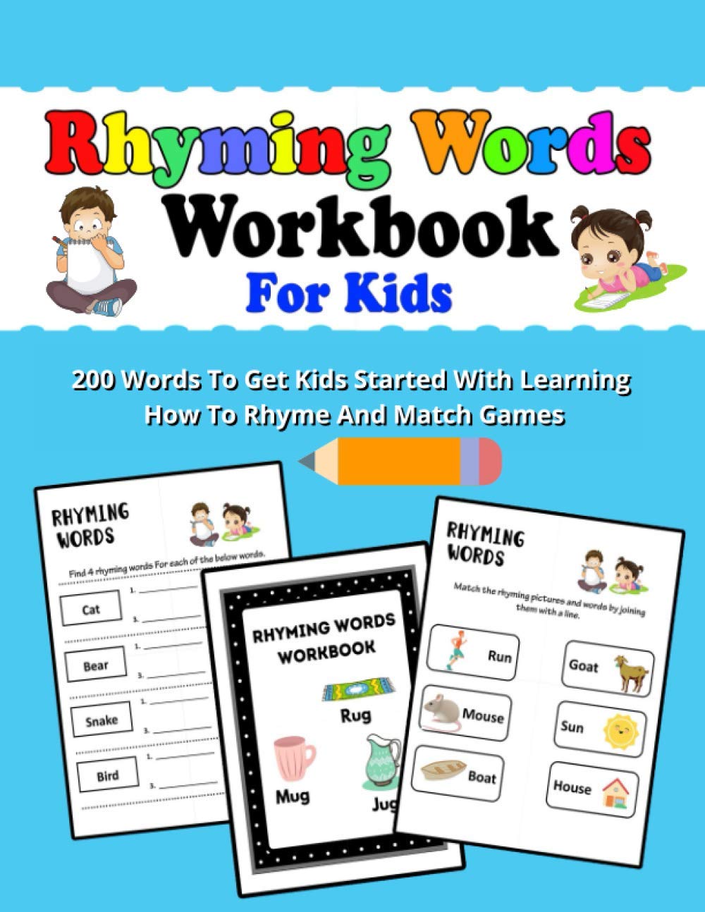 Buy Rhyming Words Workbooks For Kids: Preschoolers And Kindergarten ...