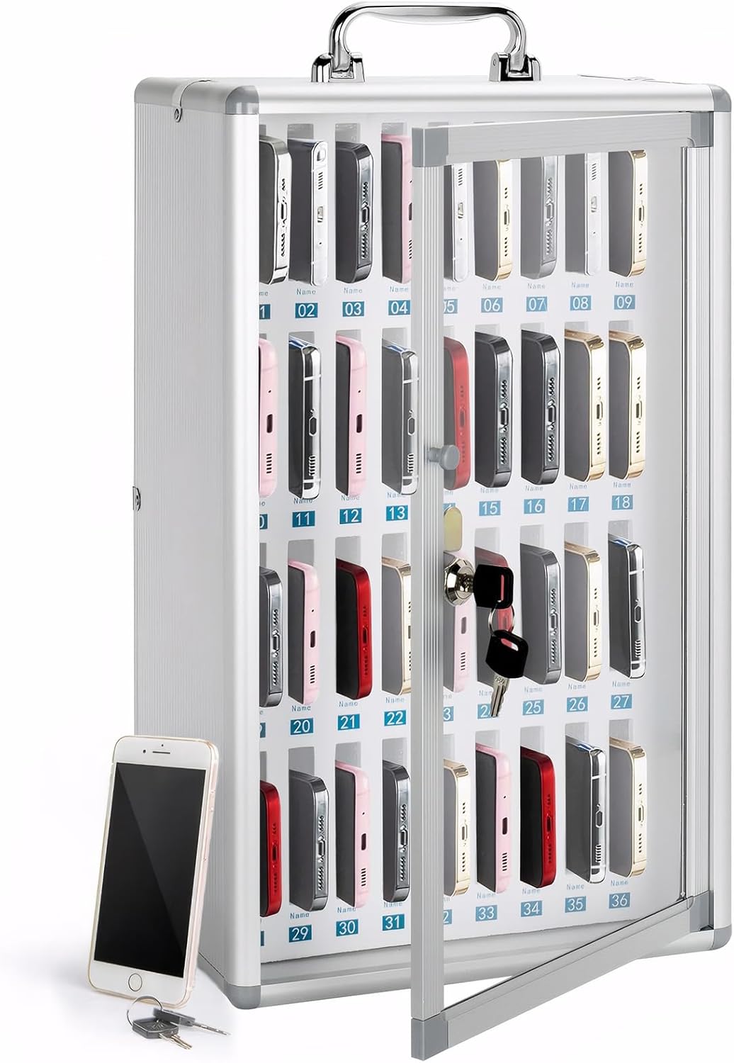 Amazon.com: MWIDCIEW Cell Phone Locker, 36 Slot Cell Phone Lock Box ...