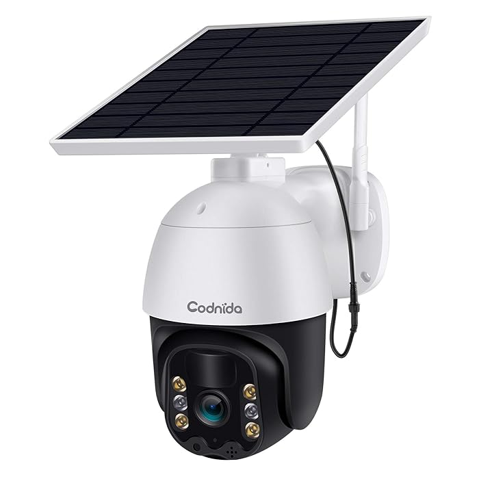 Buy Solar Security Camera Outdoor, Codnida Pan Tilt Home Security ...