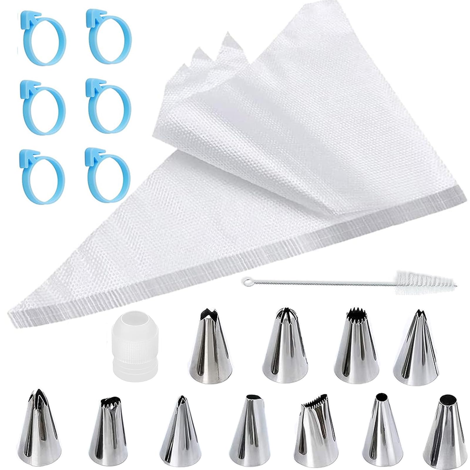 Tomuvpzn Piping Bag Disposable Piping Bag Set Premium 100 Pieces Piping ...