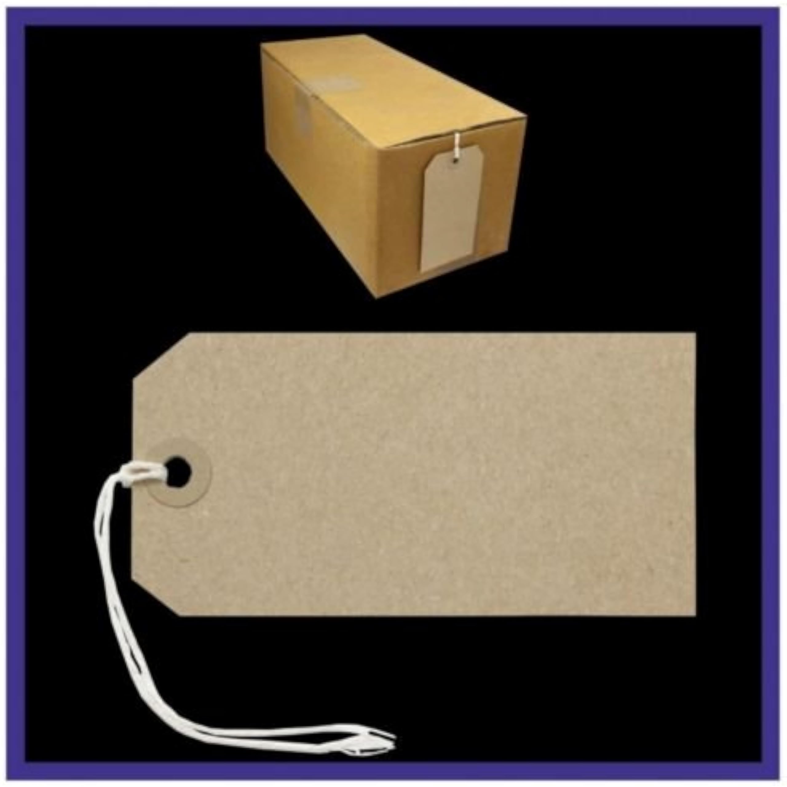 Stationery Geeks Luggage Tag, 50 Strung Reinforced Tags 120x60mm Buff ...