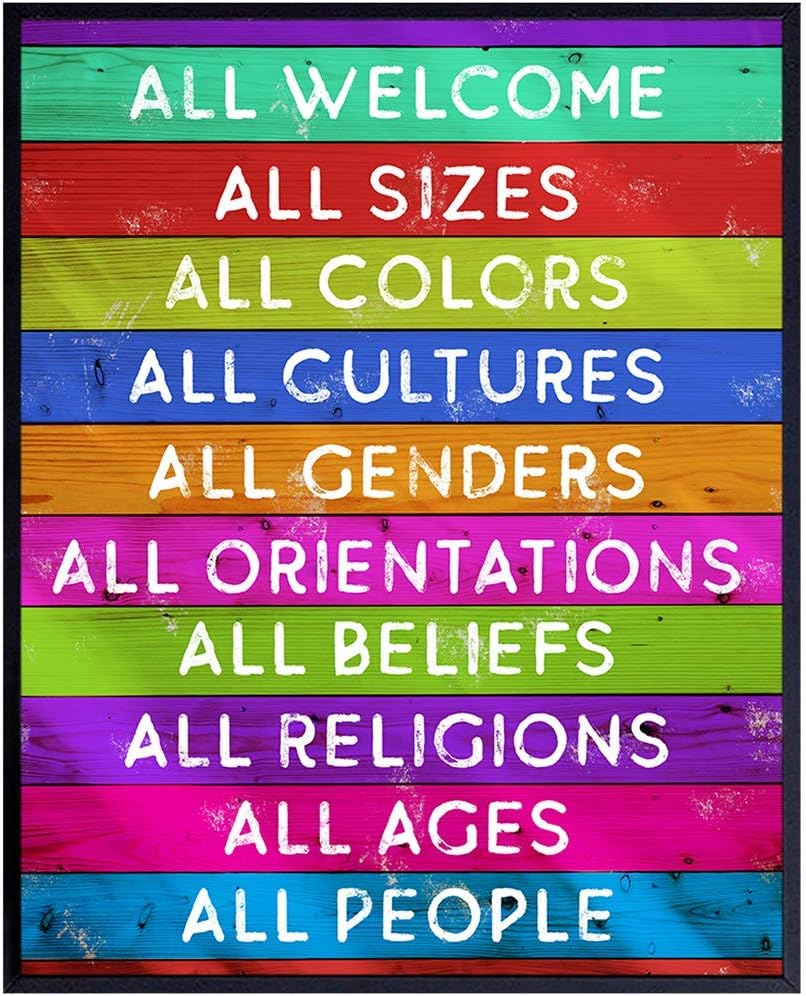 Amazon.com: Welcome Sign - Liberal Wall Decor Picture - Gift for LGBTQ ...