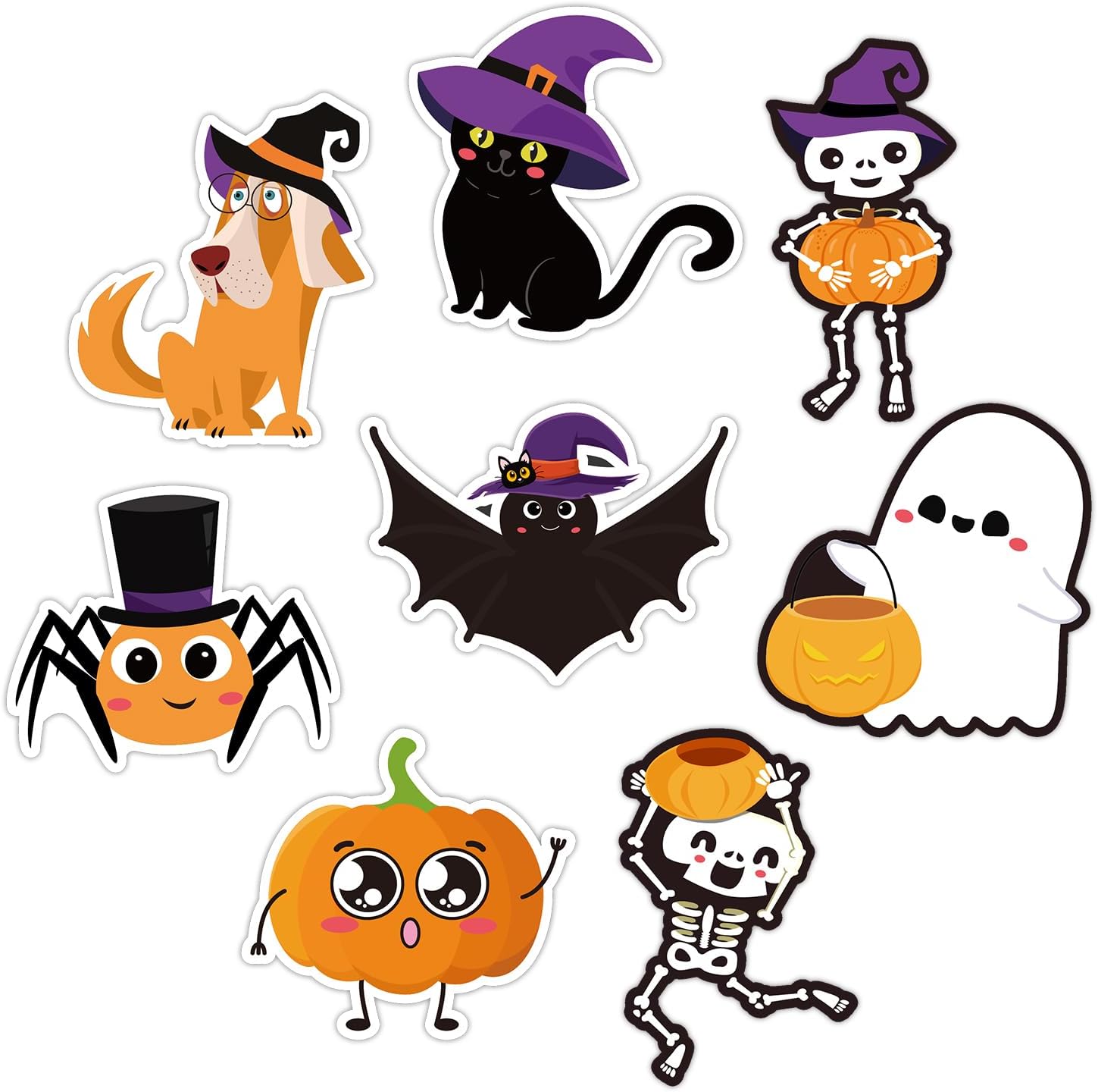 Amazon.com: Harloon 24 Pieces Halloween Refrigerator Magnets Pumpkin ...