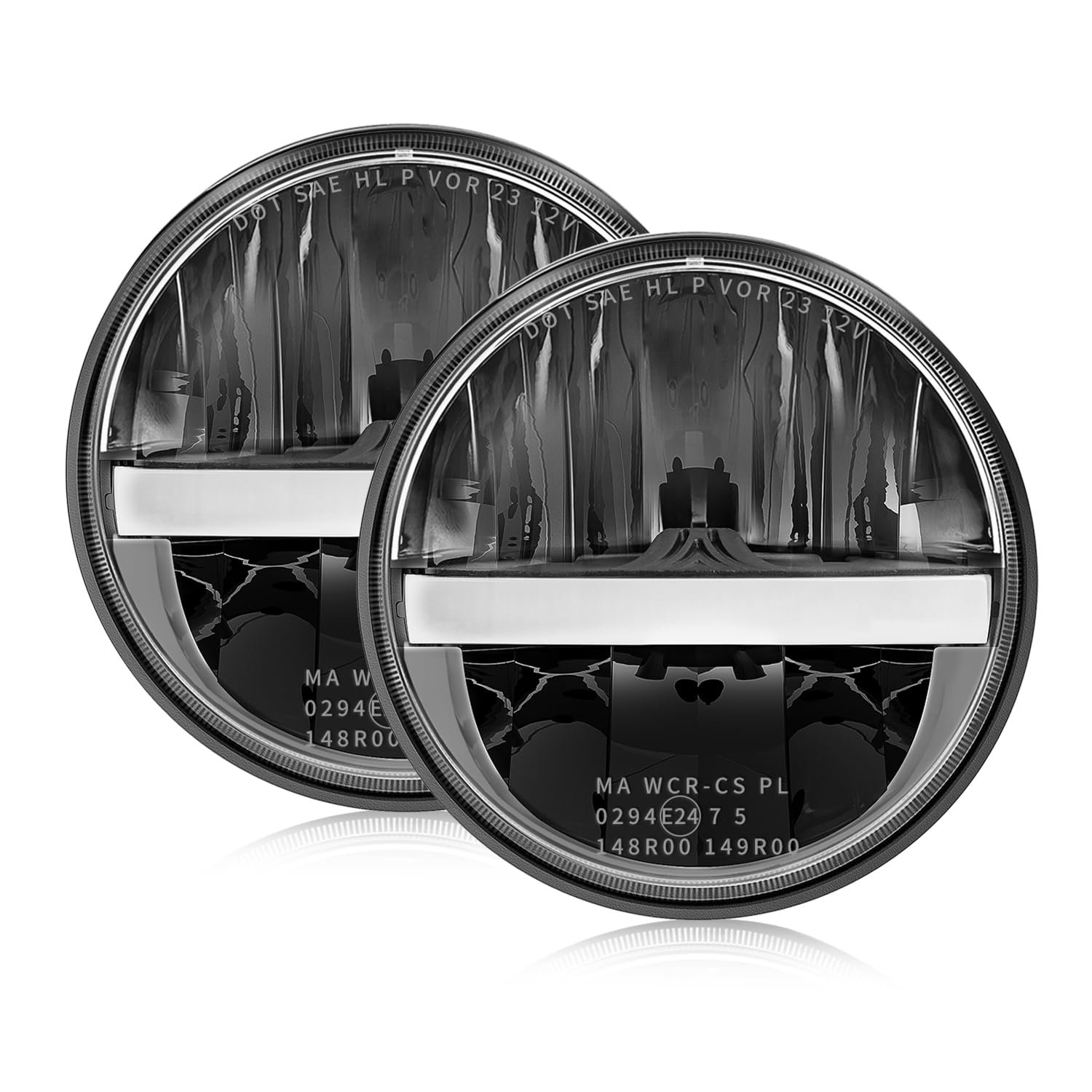 Snapklik.com : 7 Inch Round LED Headlights Assembly High And Low Beam ...