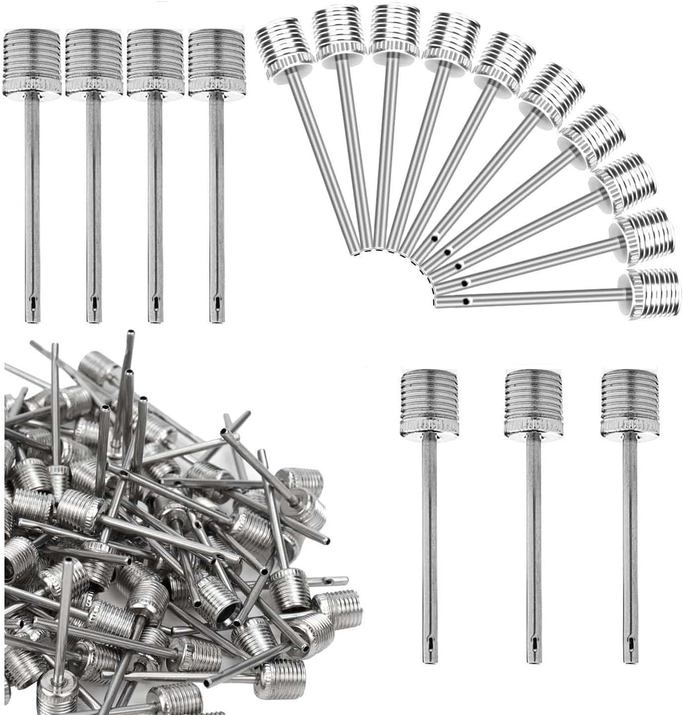 Amazon.com : Air Pump Needle,50Pcs FMMTHQ Dual-Port Basketball ...