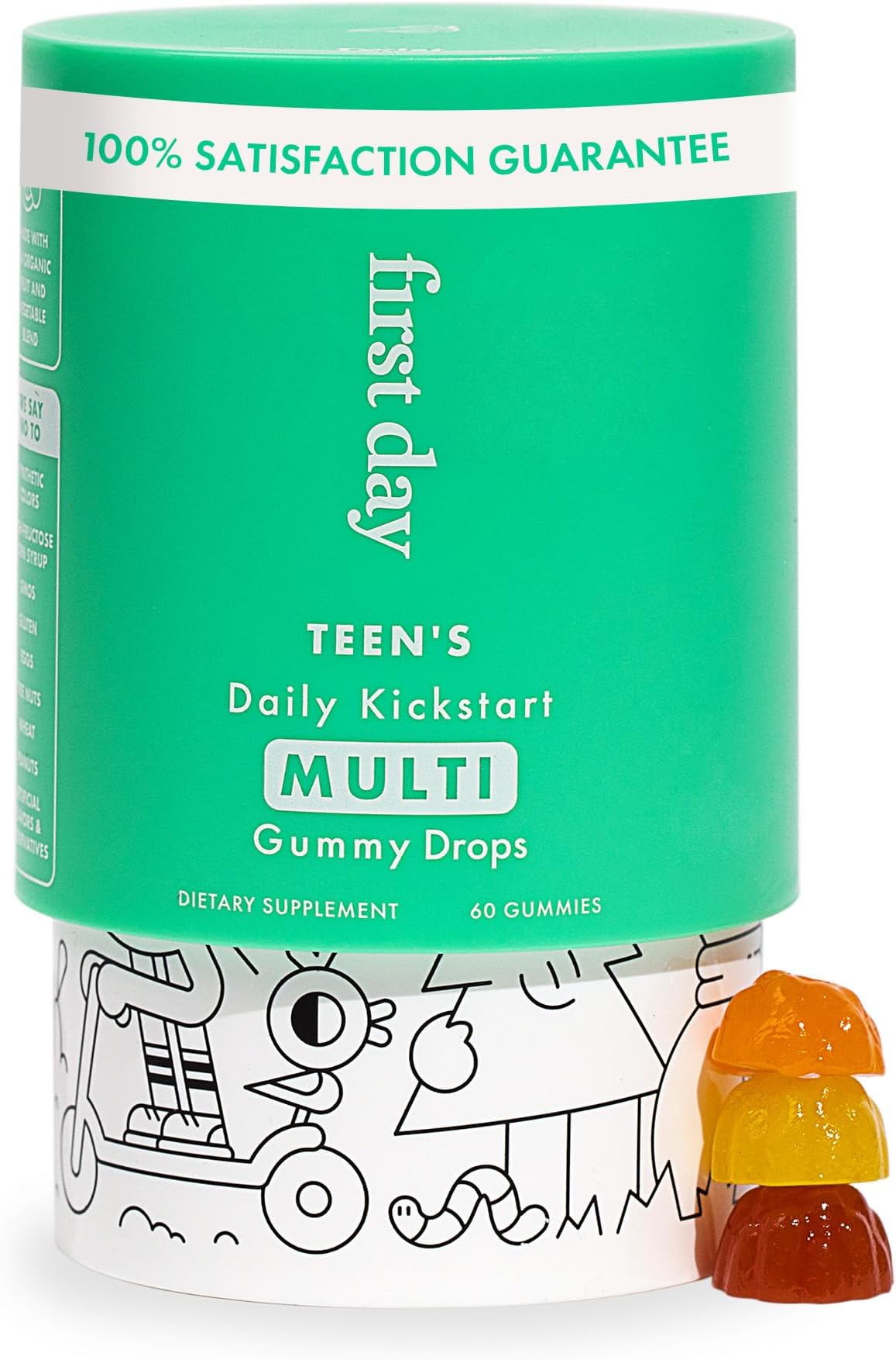 Amazon.com: FIRST DAY Teens Daily Kickstart Multivitamin Gummies for ...