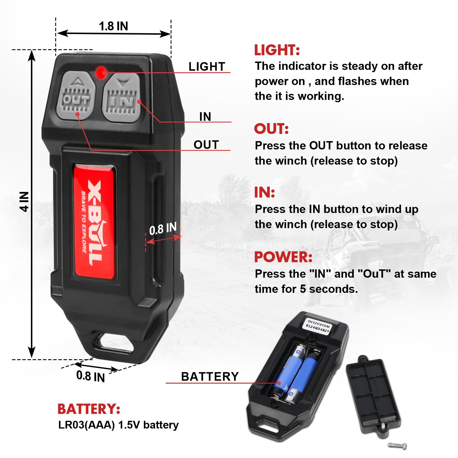 Snapklik.com : Wireless Remote Kit 12V Winch 2 Remote Control Kit ...