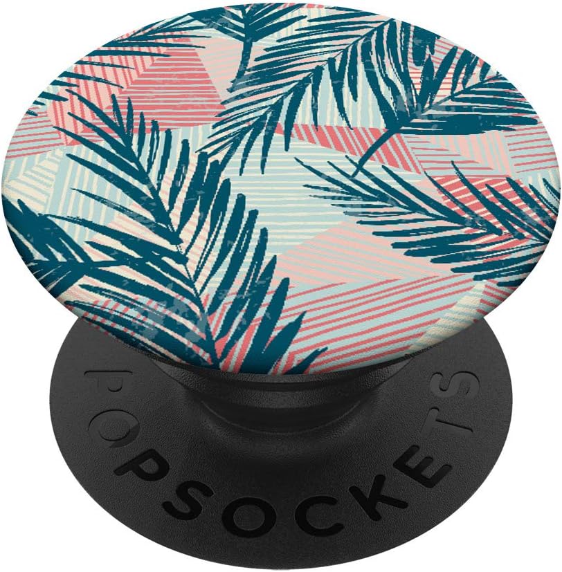 Amazon.com: SUMMER BEACHY TROPICAL PHONE GRIP TEAL PALM LEAVES POP ...