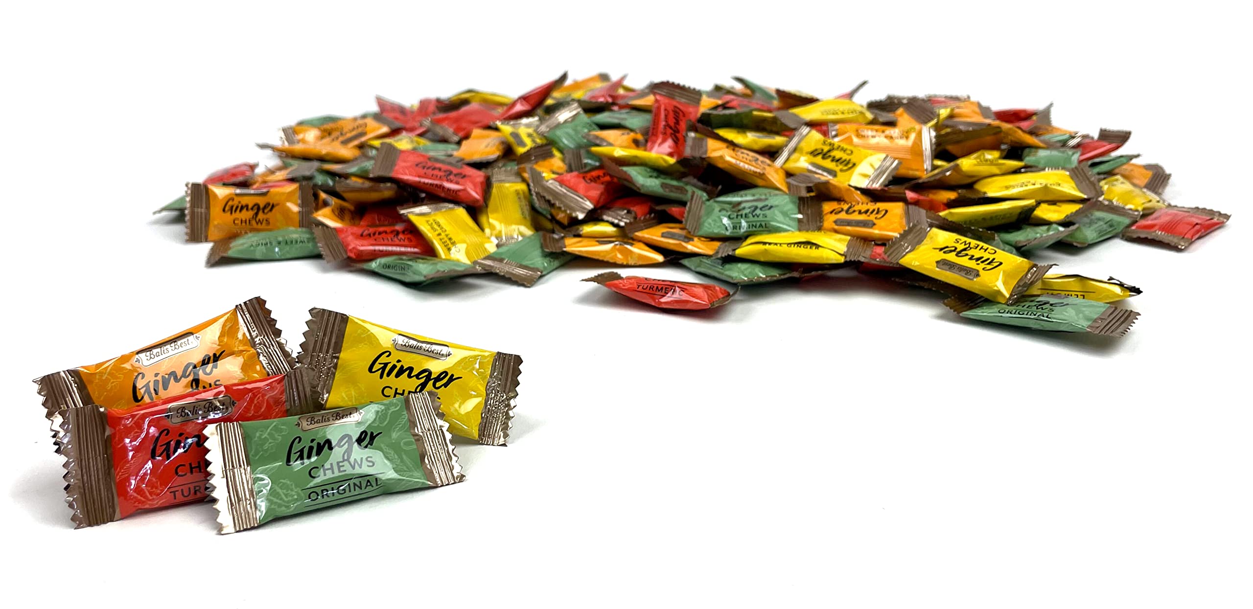 Snapklik.com : Balis Best Chewy Ginger Candy 4-Flavor Variety: One 3 Lb ...