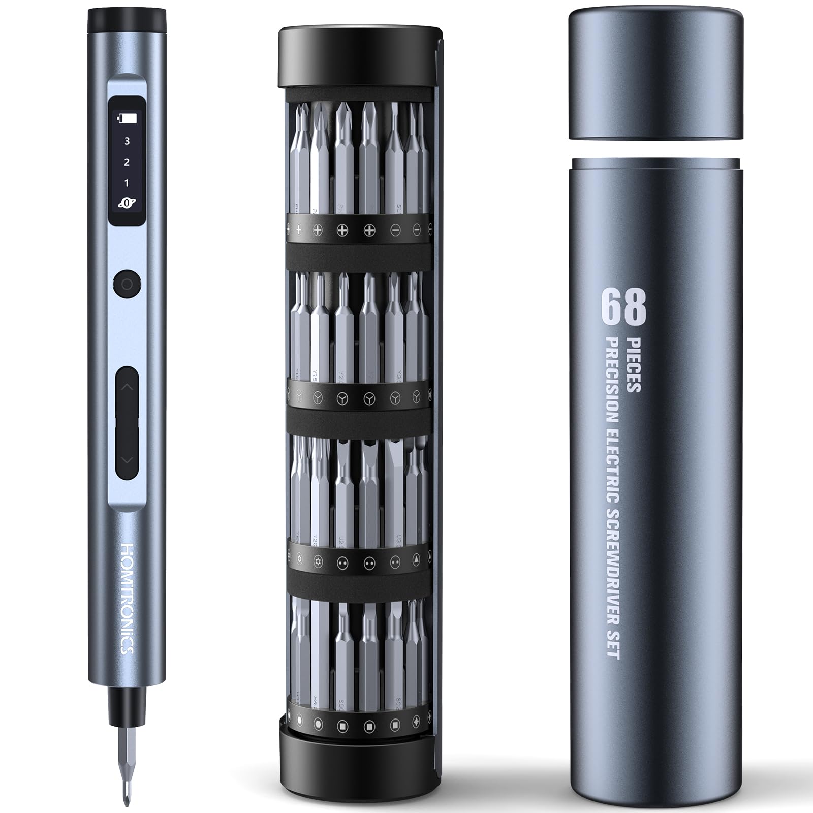 Homtronics Mini Electric Screwdriver Set, [3 Adjustable Torque ...