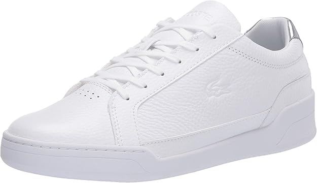 Amazon.com | Lacoste Women's Challenge 120 4 SFA Shoe, White/Silver, 6 ...