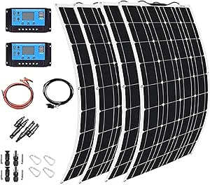 Amazon.com : GEHPYYDS 400W 600W 800W 1200W Flexible Solar Panel System Kit,Monocrystalline Solar ...