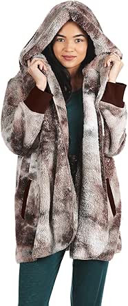 MeMoi Women's Tie Dye Plush Hooded Cardigan Sweater at Amazon Women’s ...