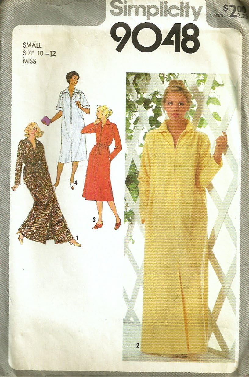 Amazon.com: Simplicity 9048 Misses' 1970s Misses' Dress or Robe, Muumuu ...