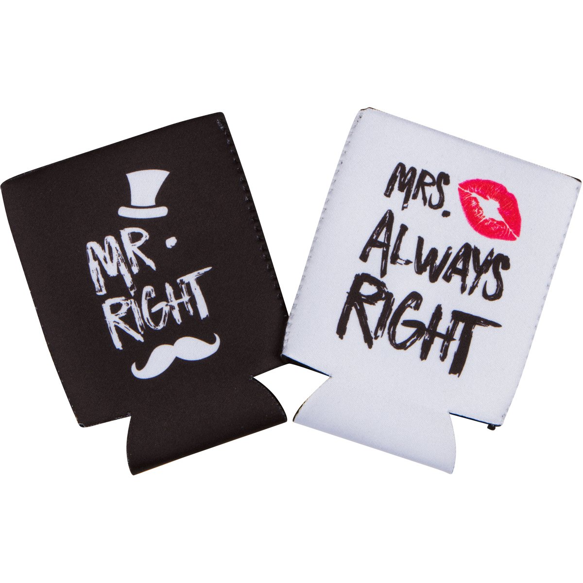 Snapklik.com : Mr Right And Mrs Always Right Wedding Can Cooler Set