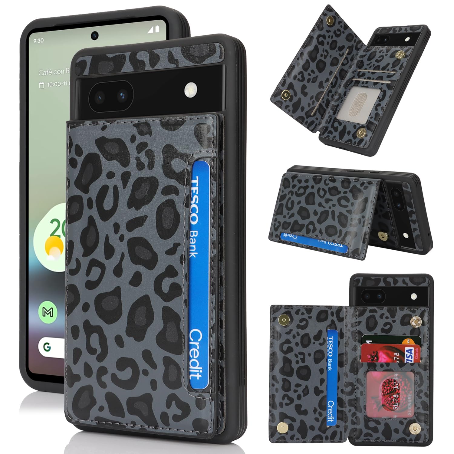 Amazon.com: iCoverCase Compatible with Google Pixel 6a Case with Card Holder, Wallet Phone Case ...